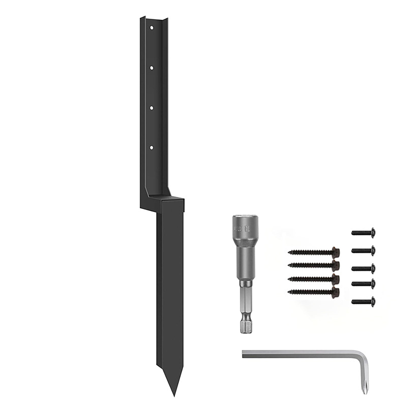 Sylvtty Fence Post Repair Kit Easy Installation Heavy Duty Steel Column ...