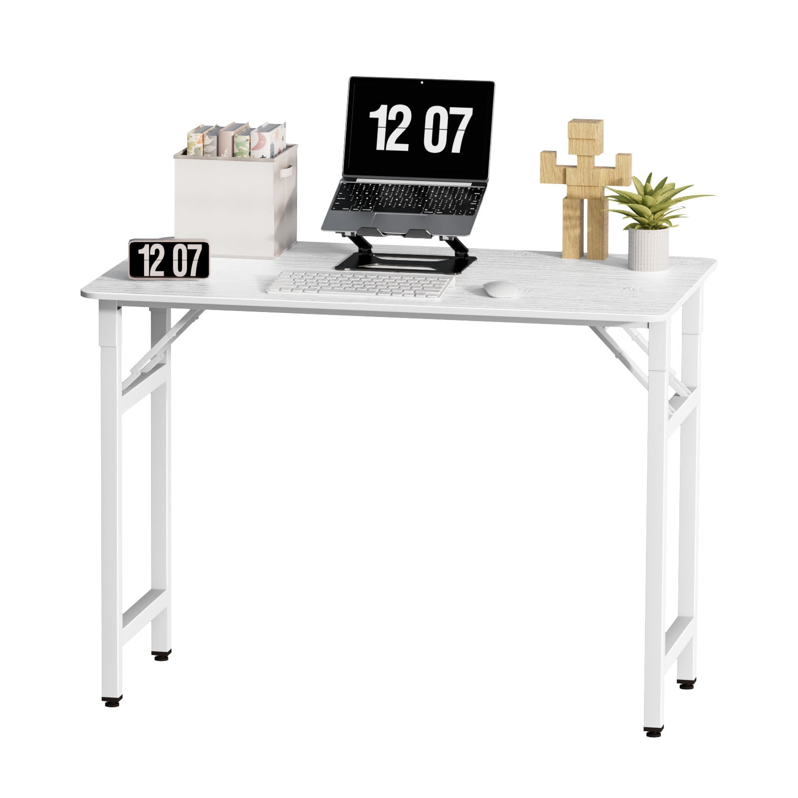 Sylvtty Folding Study Computer Desk, Home Office Writing Small Desk ...