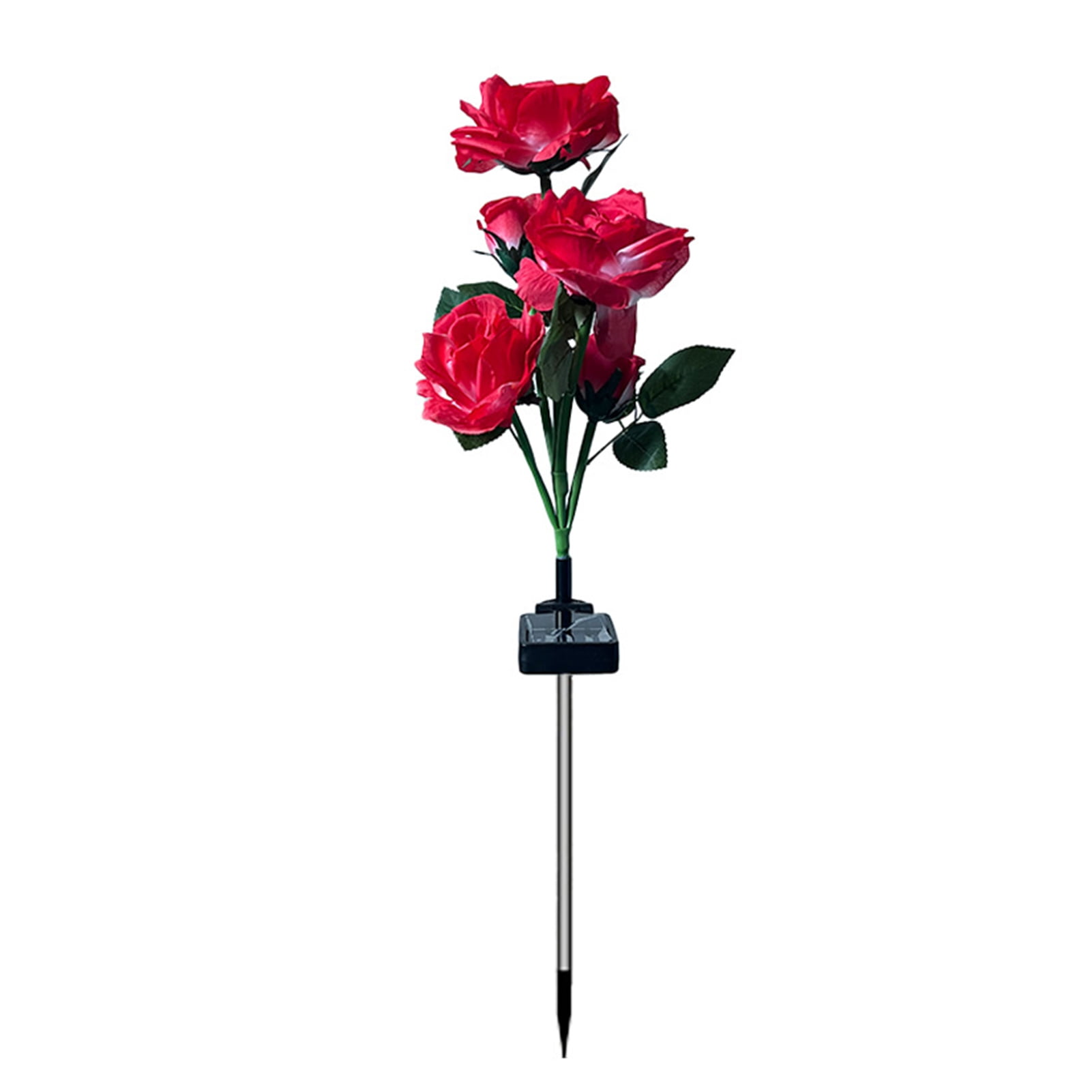 Sylvtty Garden Solar Rose Light Outdoor Faux Roses with Solar Lights ...