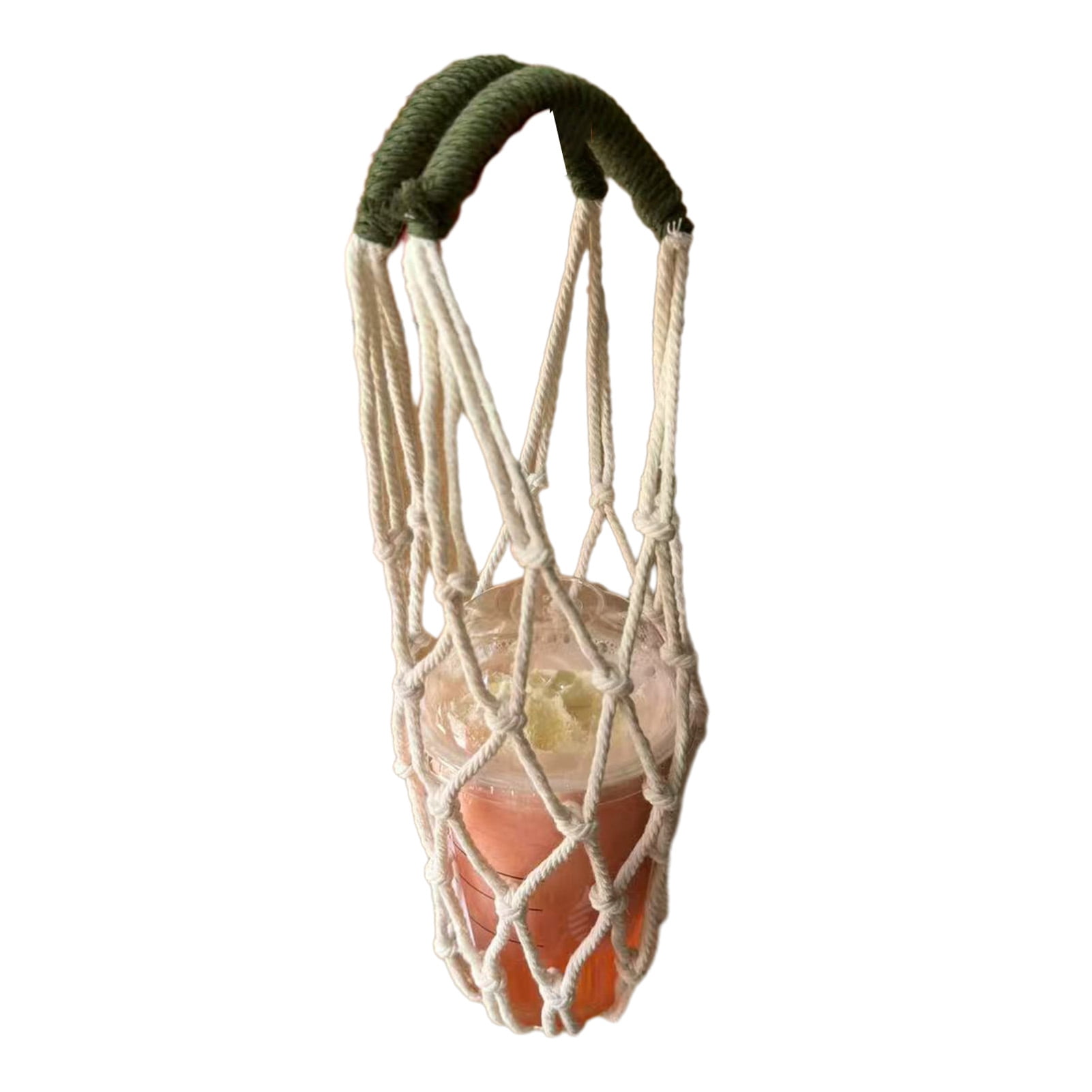 Sylvtty Handwoven Cup Sling Bag Hand Knitted Reusable Coffee Cup Holder ...