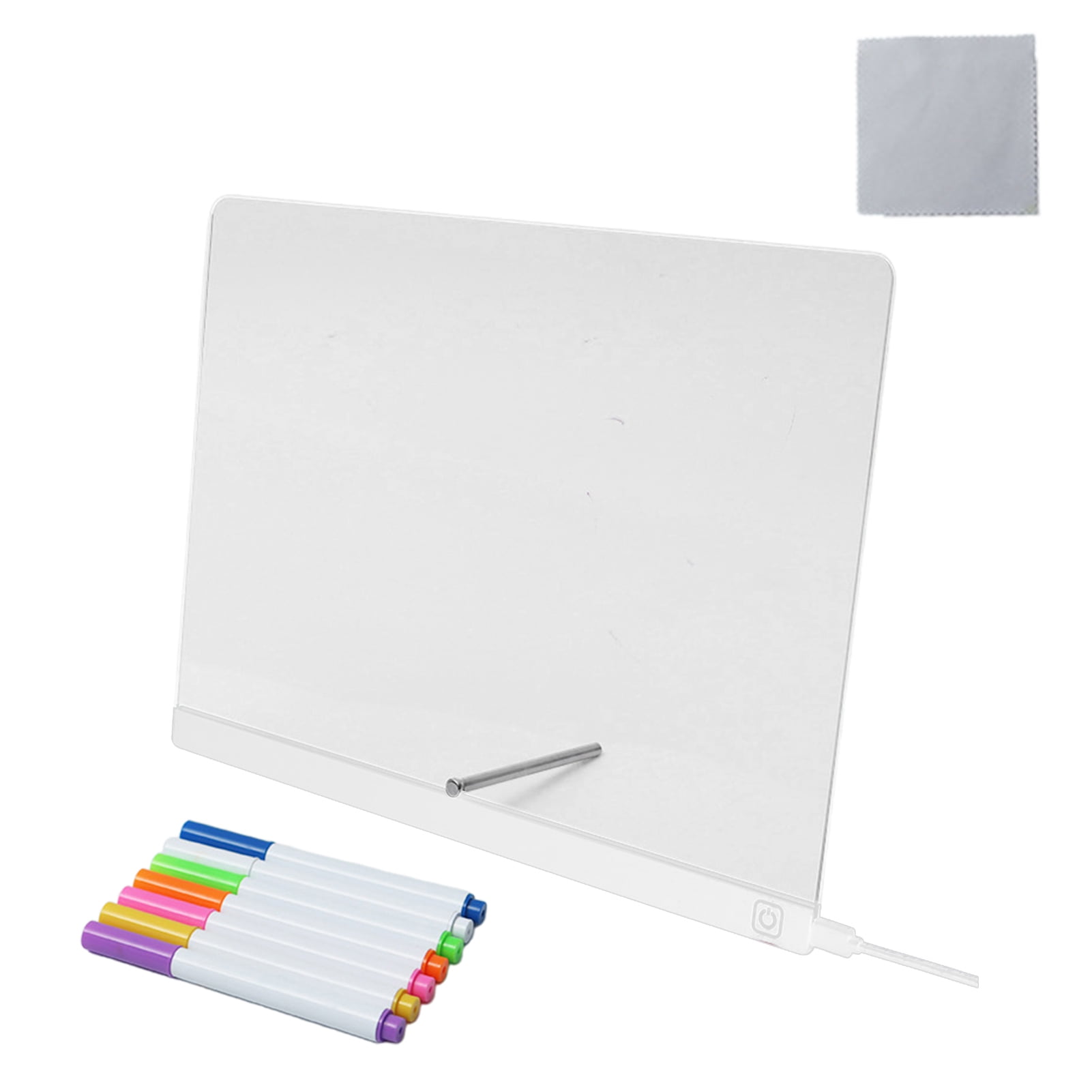 Sylvtty LED Note Board Rechargeable Acrylic Memo Pad Erasable Glowing ...