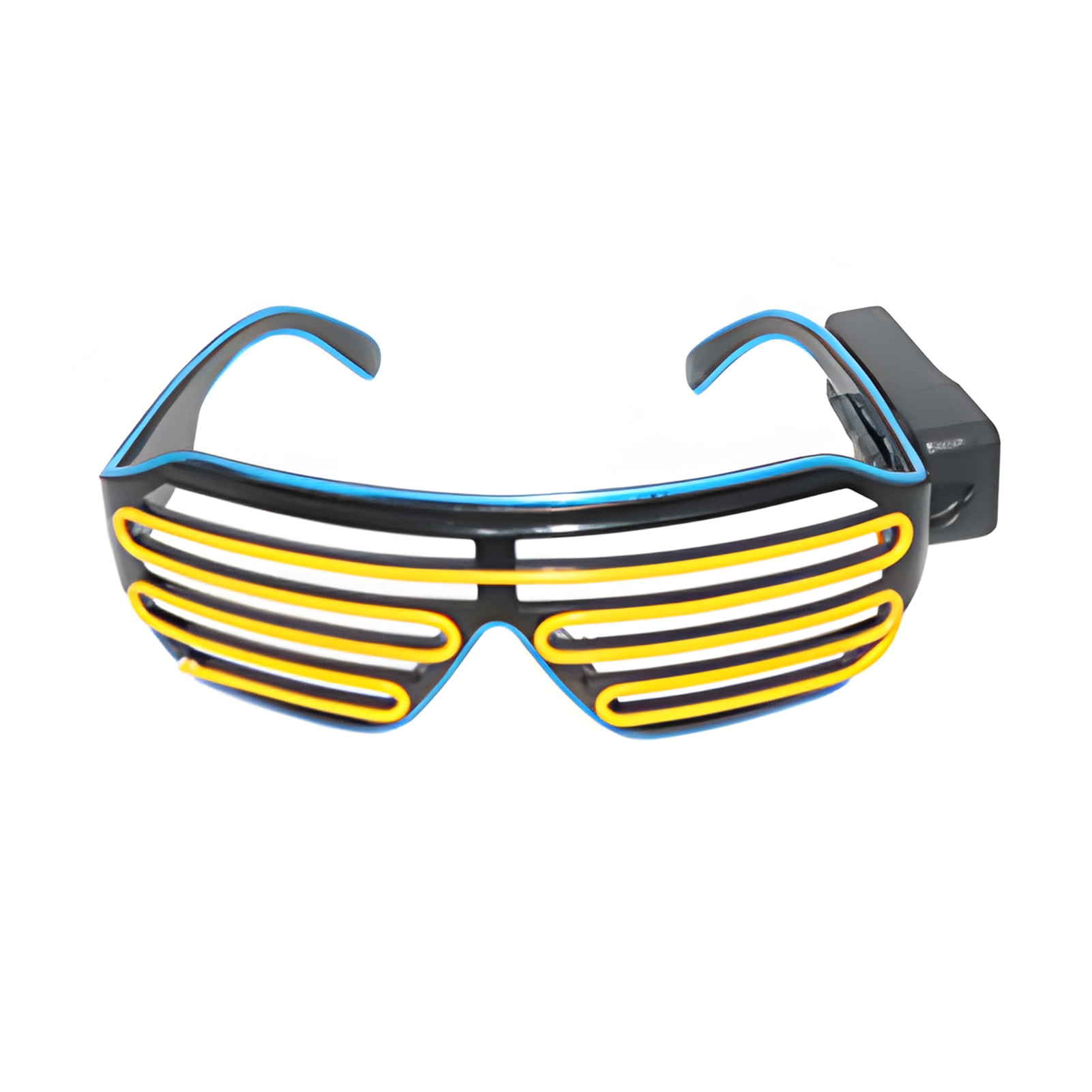 Sylvtty Light Up Neon Rave Glasses Flashing Shutter Glasses El Wire LED ...