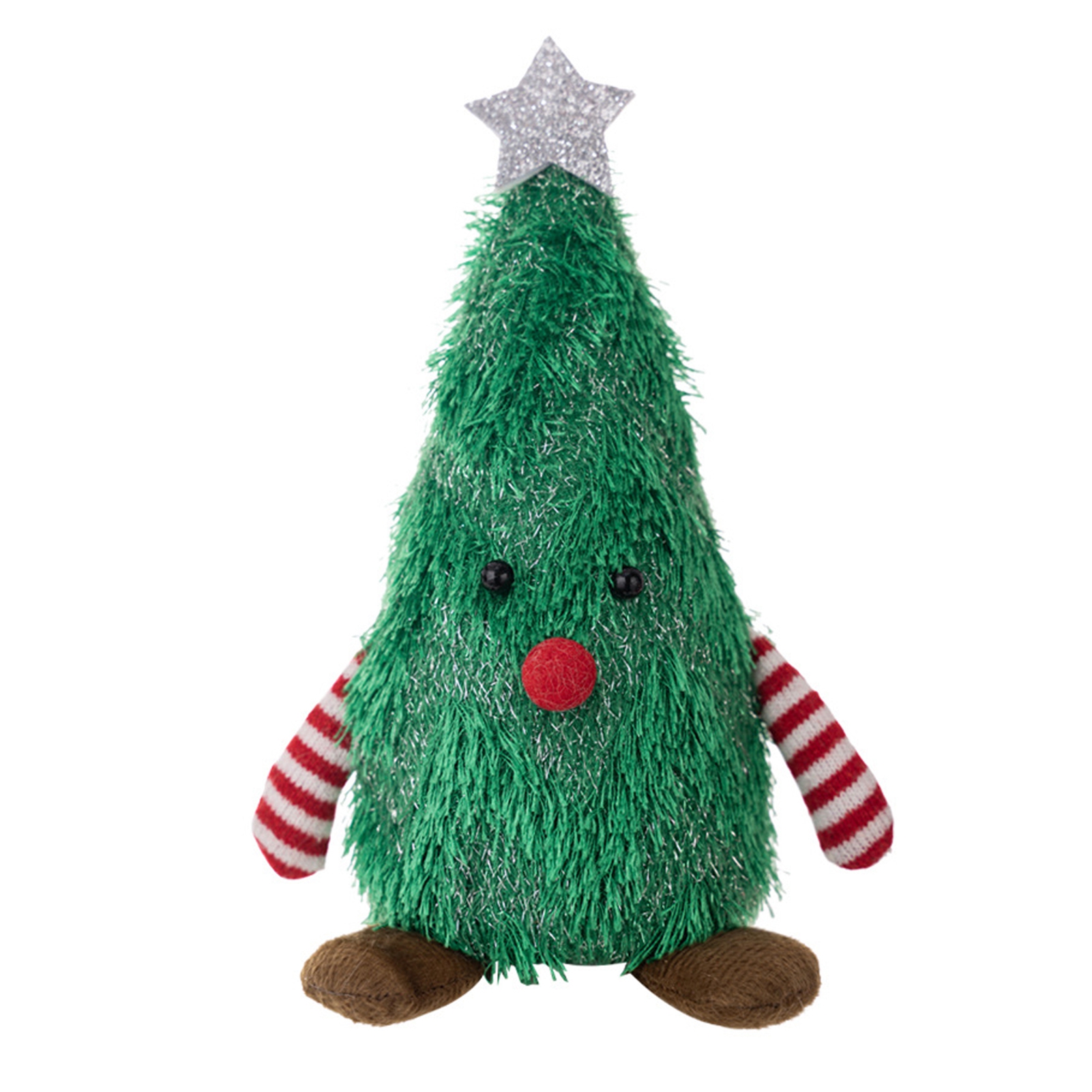 Sylvtty Light-up Plush Christmas Tree Doll Decoration Stuffed Fluffy ...