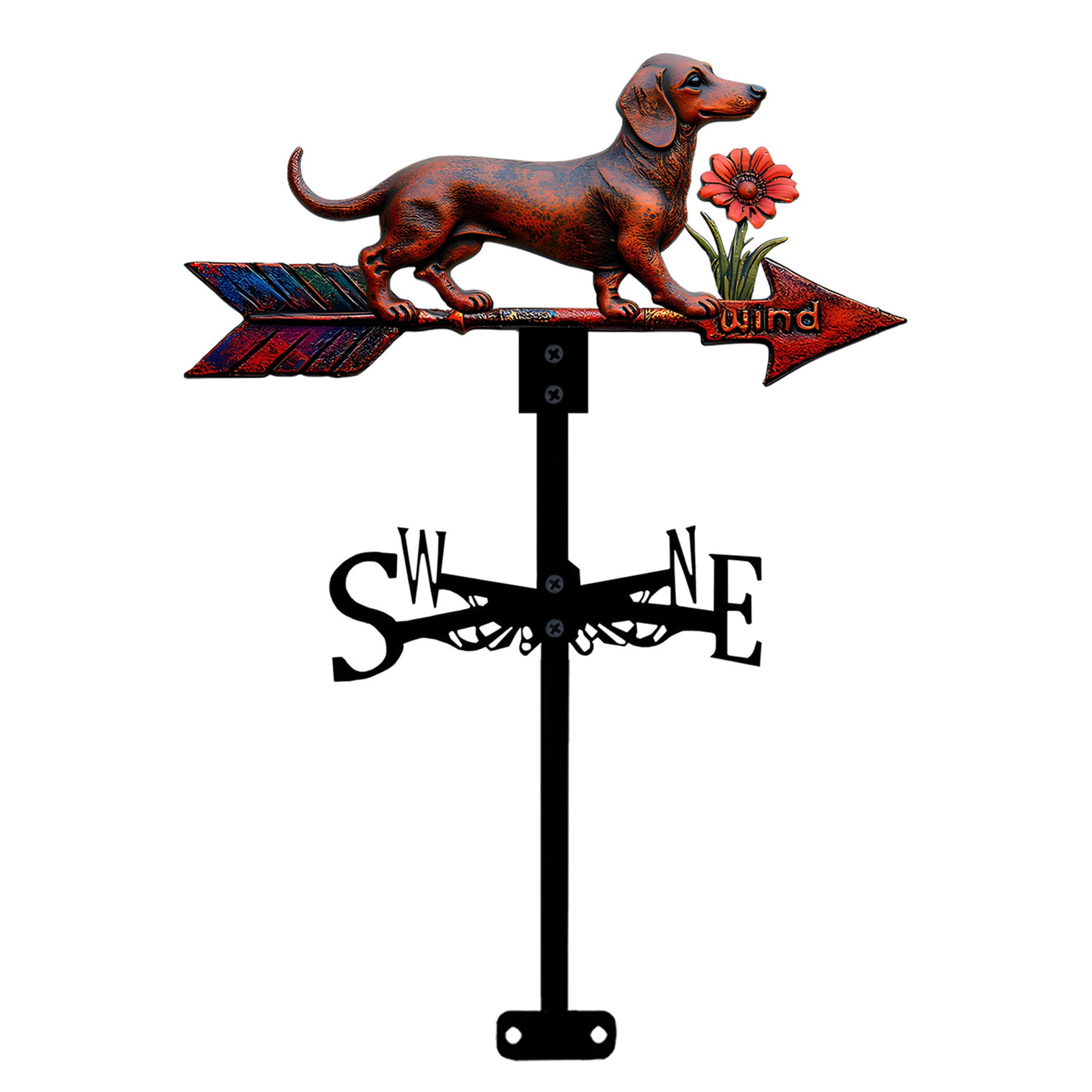 Sylvtty Metal Weather Vane Outdoor Wind Indicator Rustic Style Dog Wind ...