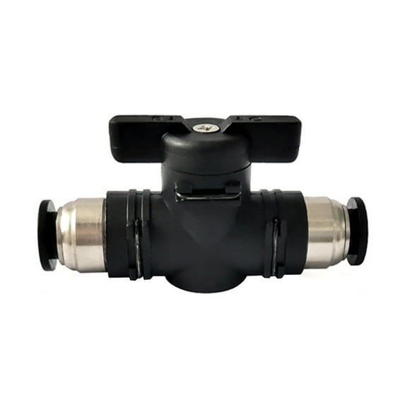 Sylvtty Pneumatic Push in Quick Joint Connector Hand Valve Black BUC ...