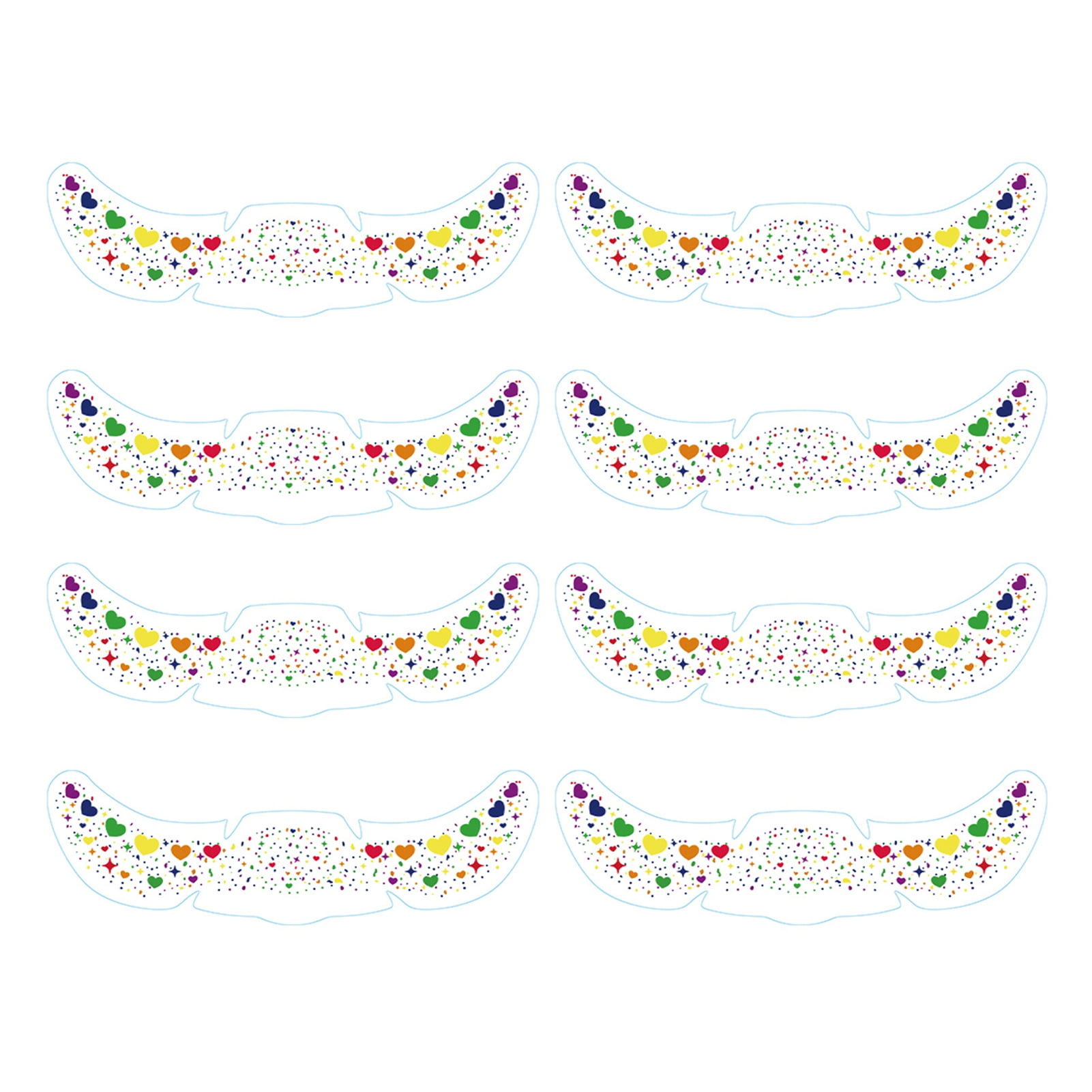 Sylvtty Rainbow Festival Face Stickers Metallic Freckle Heart Decals ...