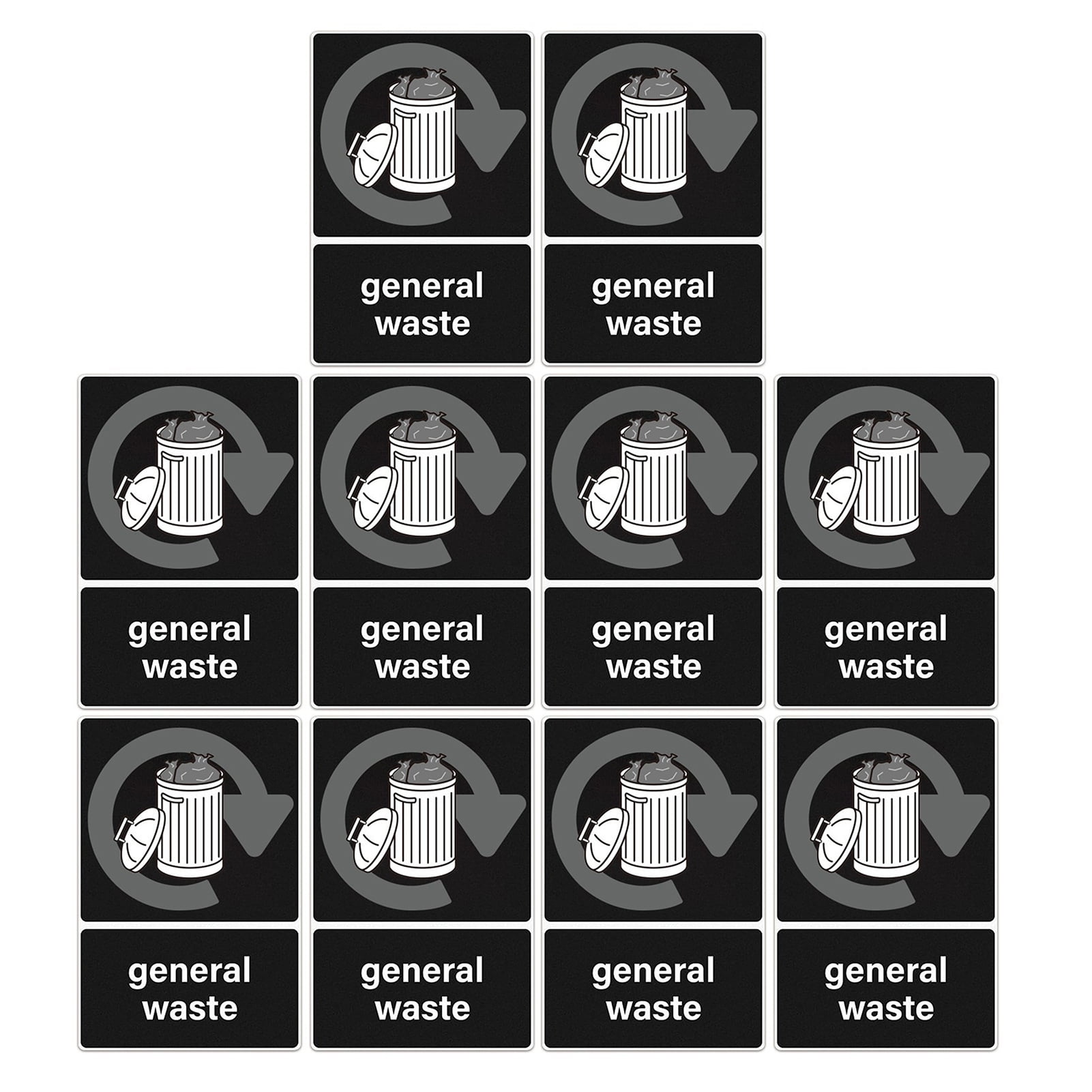 Sylvtty Recycle Sticker for Trash Can Self-Adhesive Waterproof Waste ...