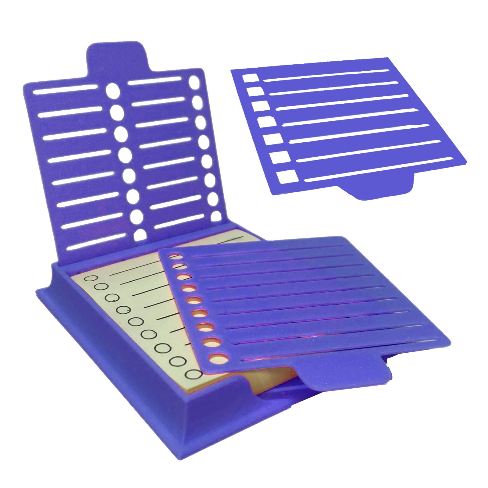 Sylvtty Sticky Note Holder with Stencil Self-Stick Notepad Dispenser ...