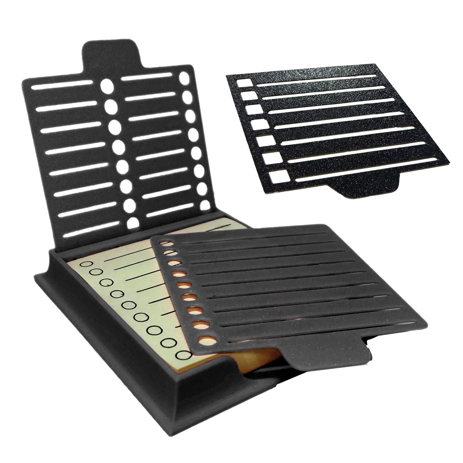 Sylvtty Sticky Note Holder with Stencil Self-Stick Notepad Dispenser ...