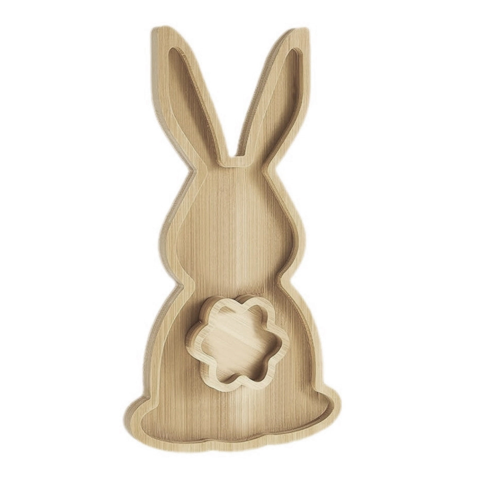 Sylvtty Wooden Pallet Candies Nuts Fruits Serving Tray Rabbit Oval ...