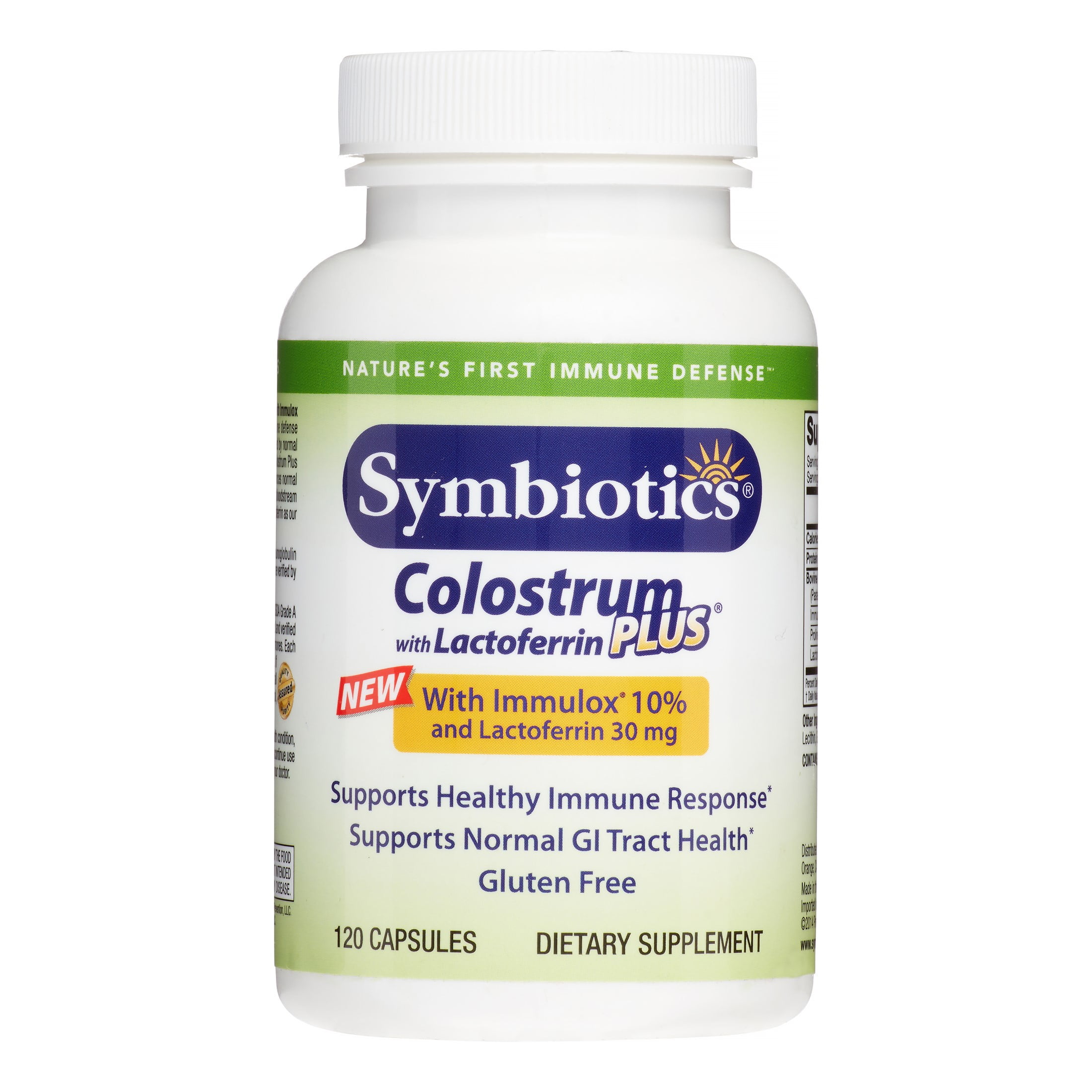 Symbiotics Colostrum Plus Lactoferrin-Colostrum Capsules, 120 Ct ...