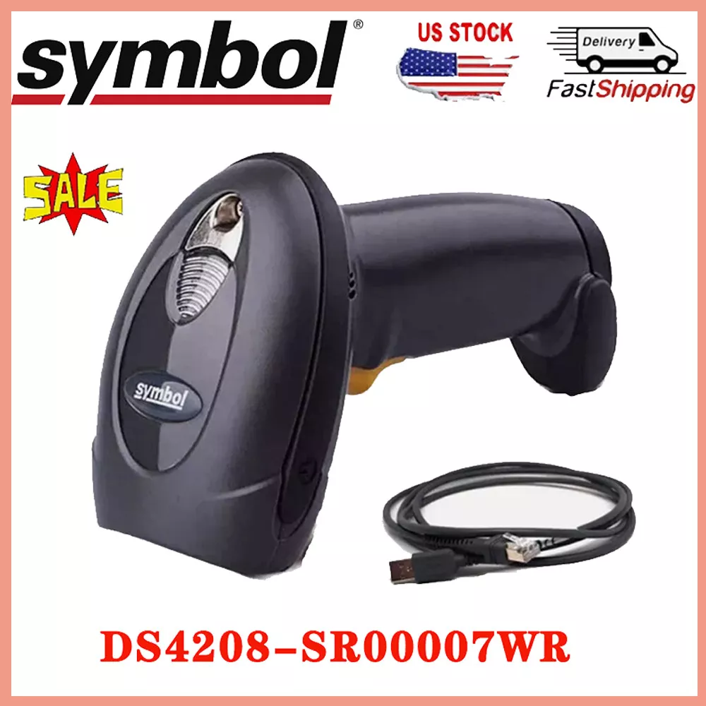 Symbol DS4208-SR00007WR Wired Handheld USB Barcode Scanner 1D/2D Imager ...