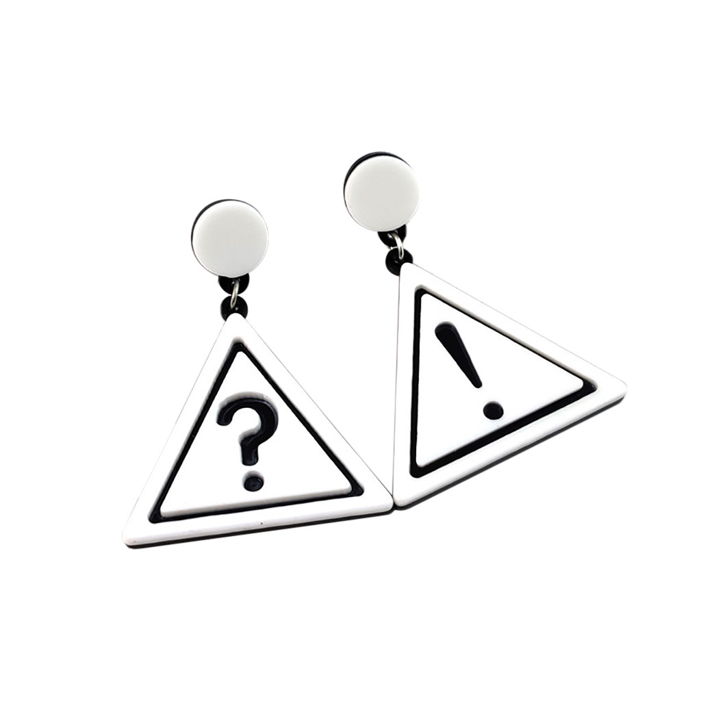 Symbol Exaggerated Sexy Exclamation Mark Question Mark Acrylic Earrings ...