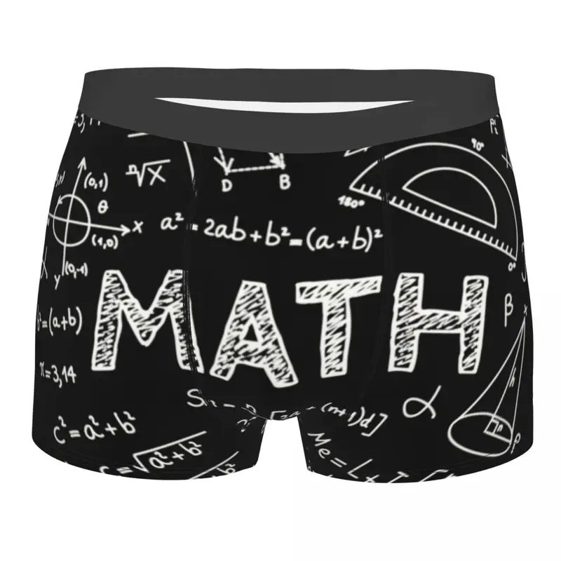 Symbol Line Drawing Underwear Men Breathable Math Science Boxer Briefs ...