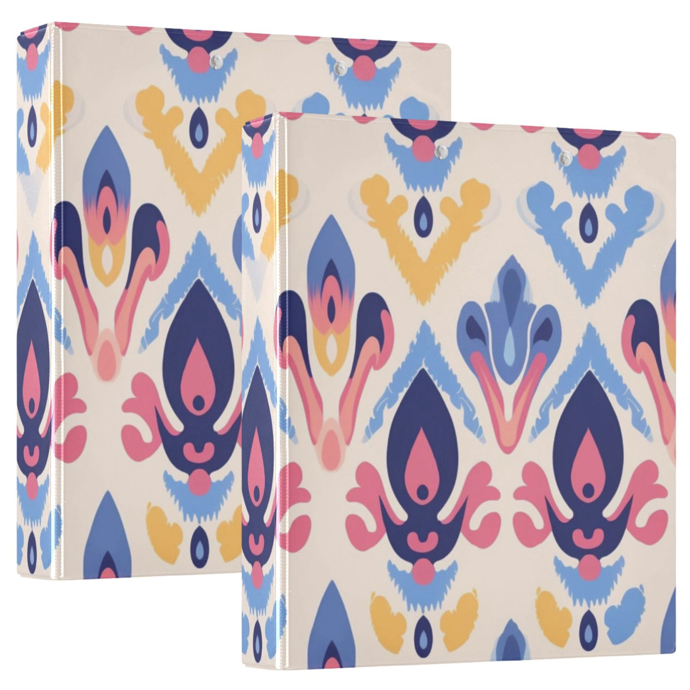 Symbol Pattern Boho 3 Ring Binders 1.5 inch Hardcover File Folders with ...