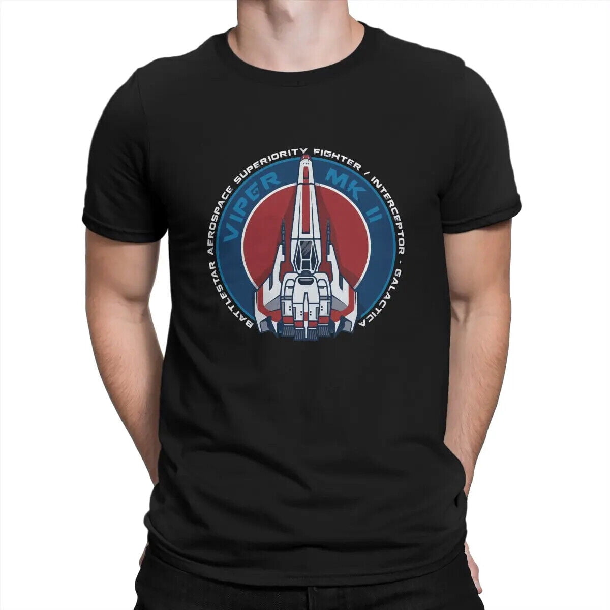 Symbol T-Shirts for Men B-Battlestar Galactica TV Crazy Cotton Tee ...