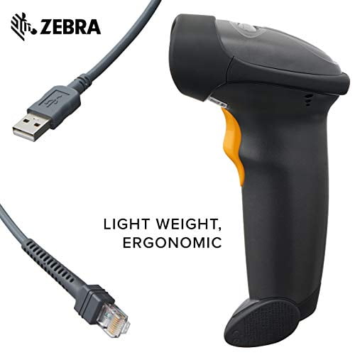 Symbol Zebra LS2208 Series Corded Handheld Standard Range Laser Scanner ...