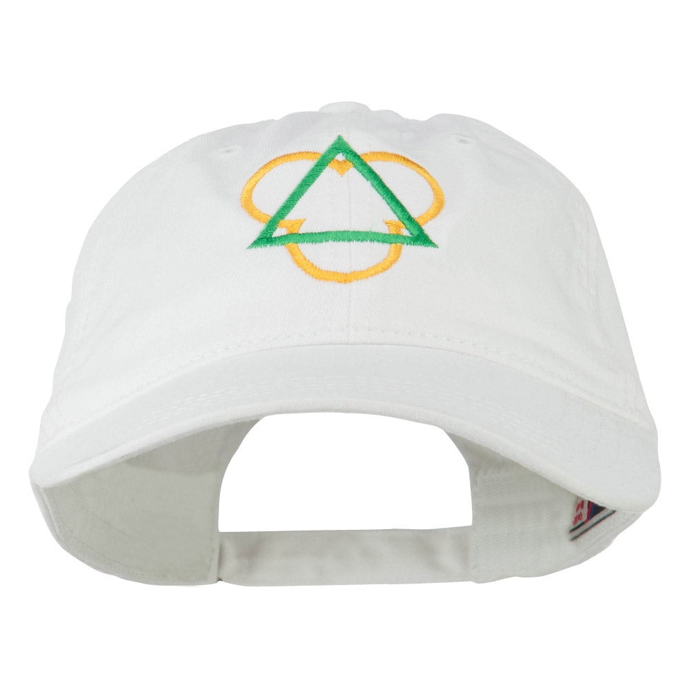 Symbol for Trinity Embroidered Washed Cap - White OSFM - Walmart.com