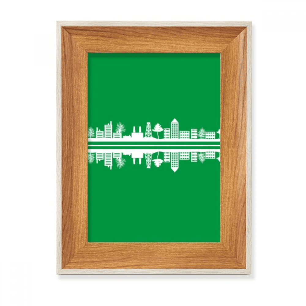 Symbolic Reflection Modern Signs Urban Landscape Desktop Wooden Photo ...