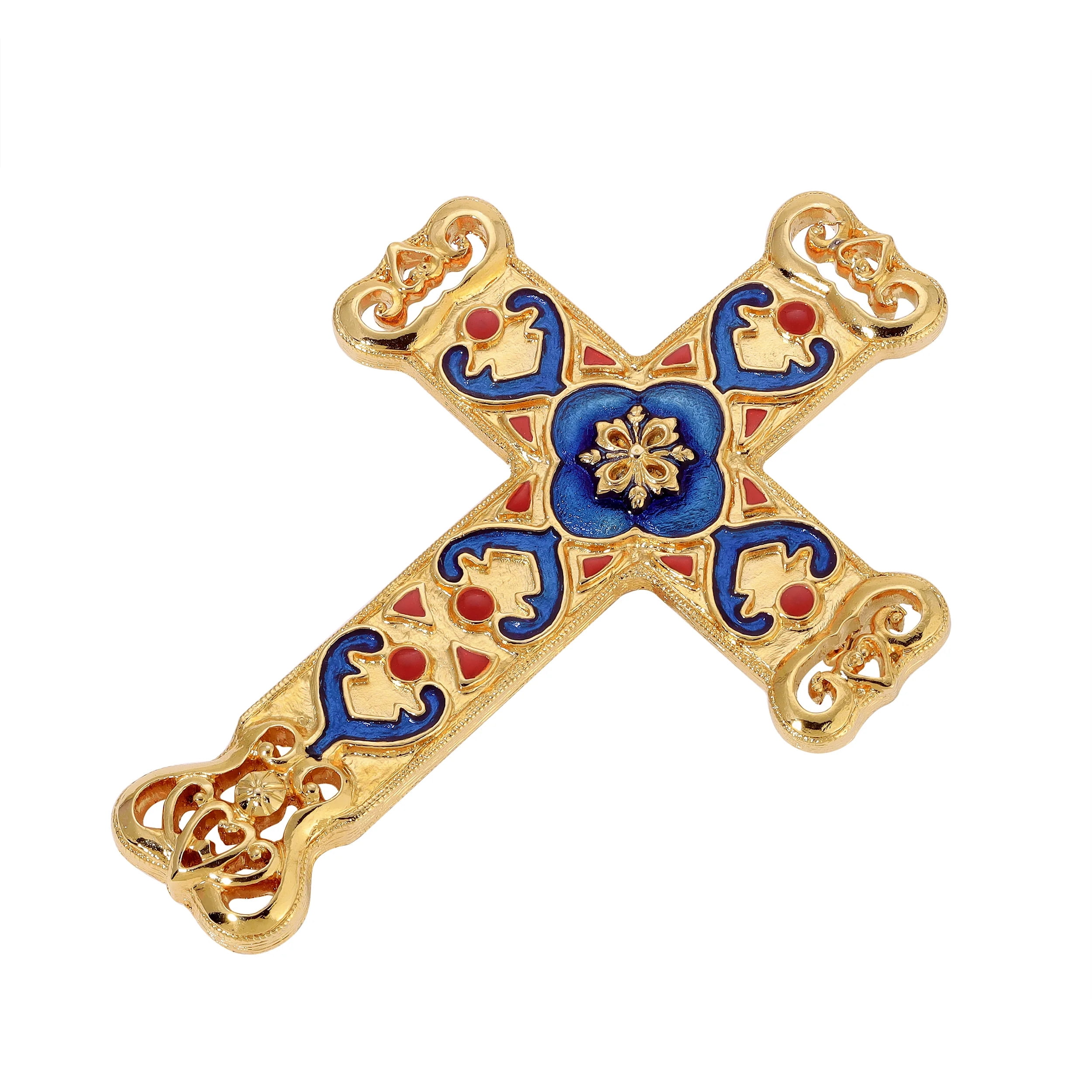 Symbols Of Faith Antigua Enamel Cross Heart Brooch - Walmart.com