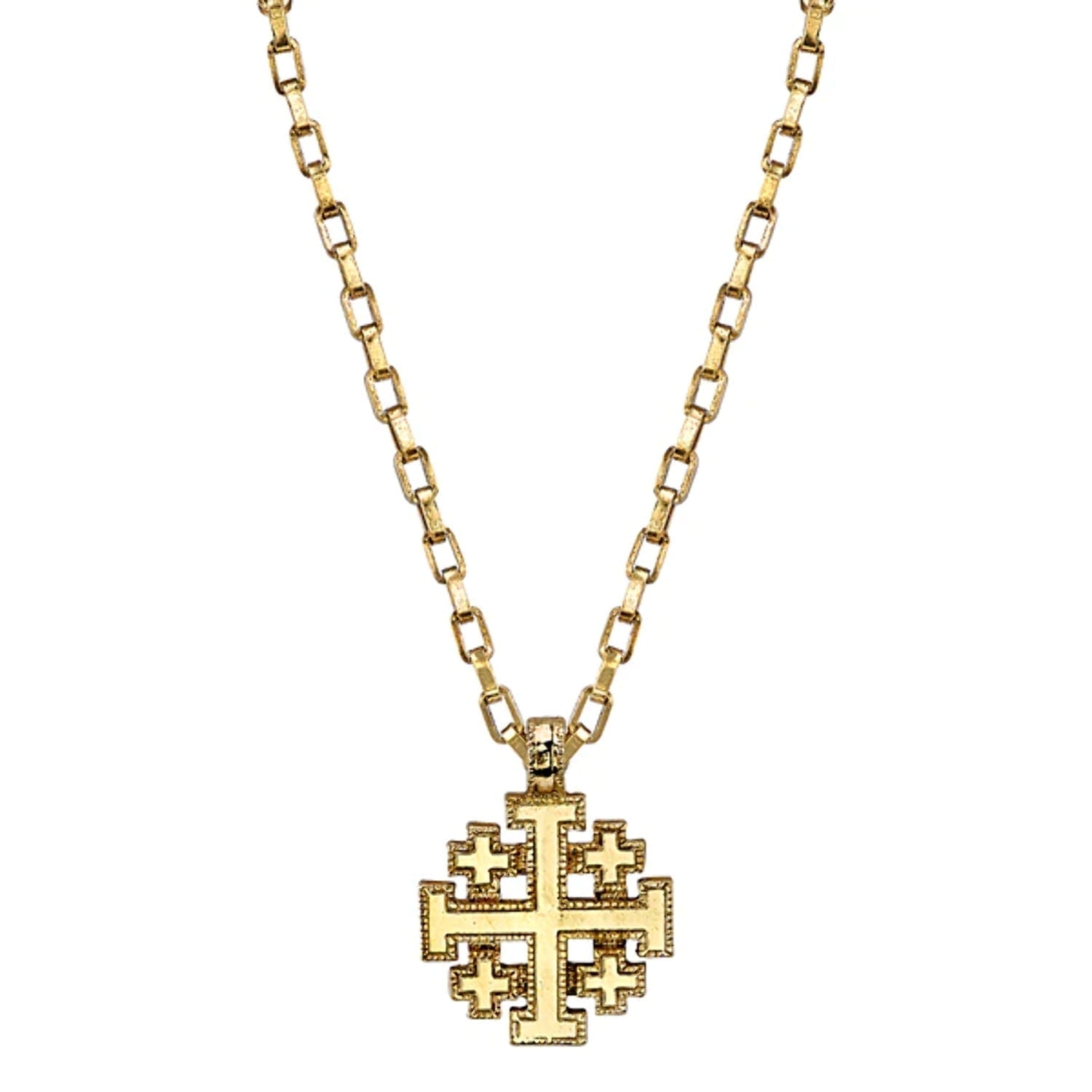 Symbols Of Faith Jerusalem Cross Pendant Necklace 18" - Walmart.com