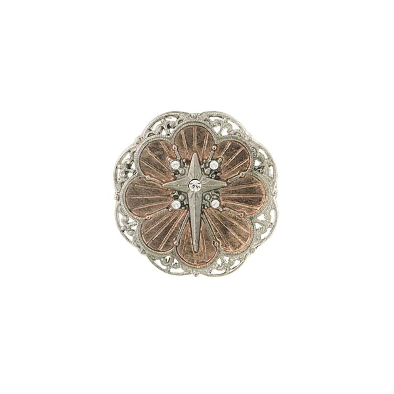 Symbols Of Faith Two Tone Cross Medallion Pin - Walmart.com