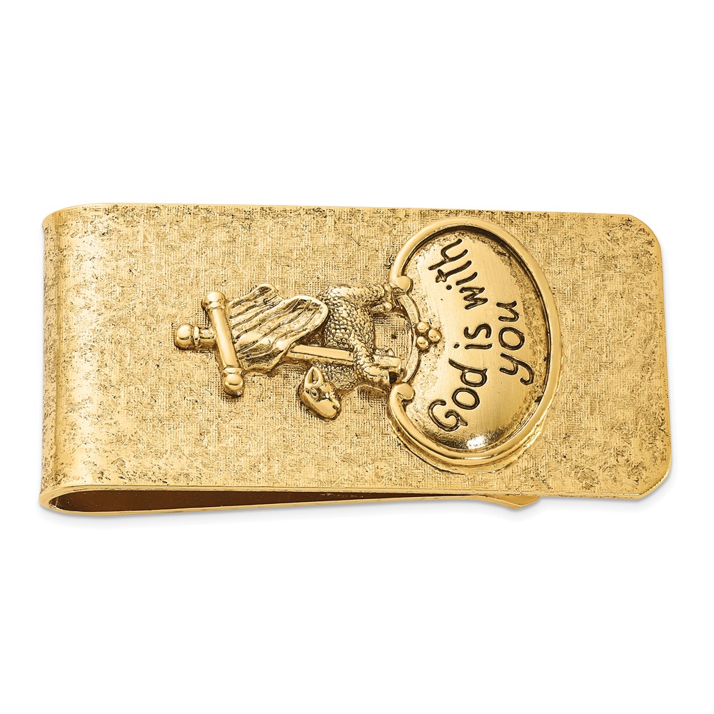 Symbols of Faith Gold-tone GOD IS WITH YOU Money Clip #Q-RF559 ...