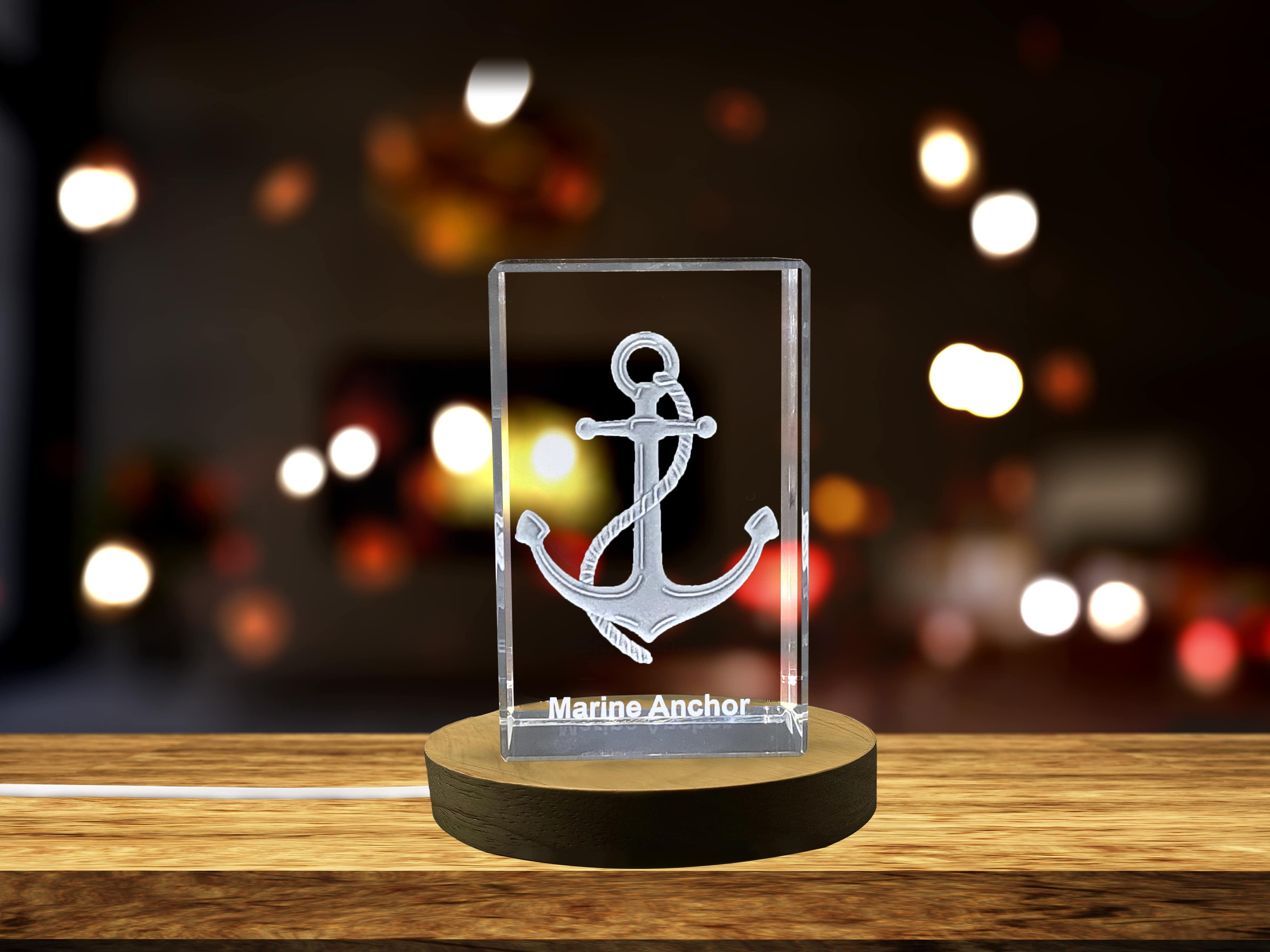 Symbols of Surety | Anchor 3D Engraved Crystal - Walmart.com