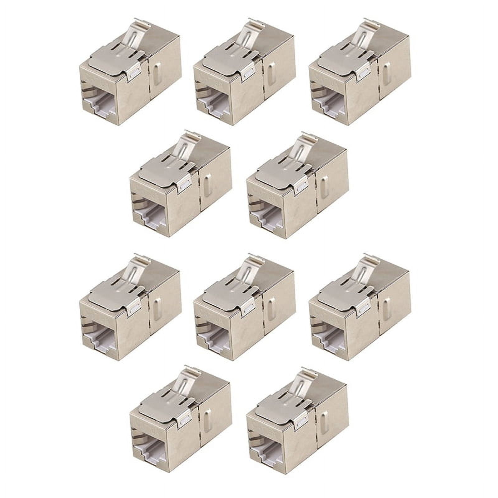 Symkmb 10PCS Pass Through Gigabit Ethernet Cat6a RJ45 T568B Jacks ...