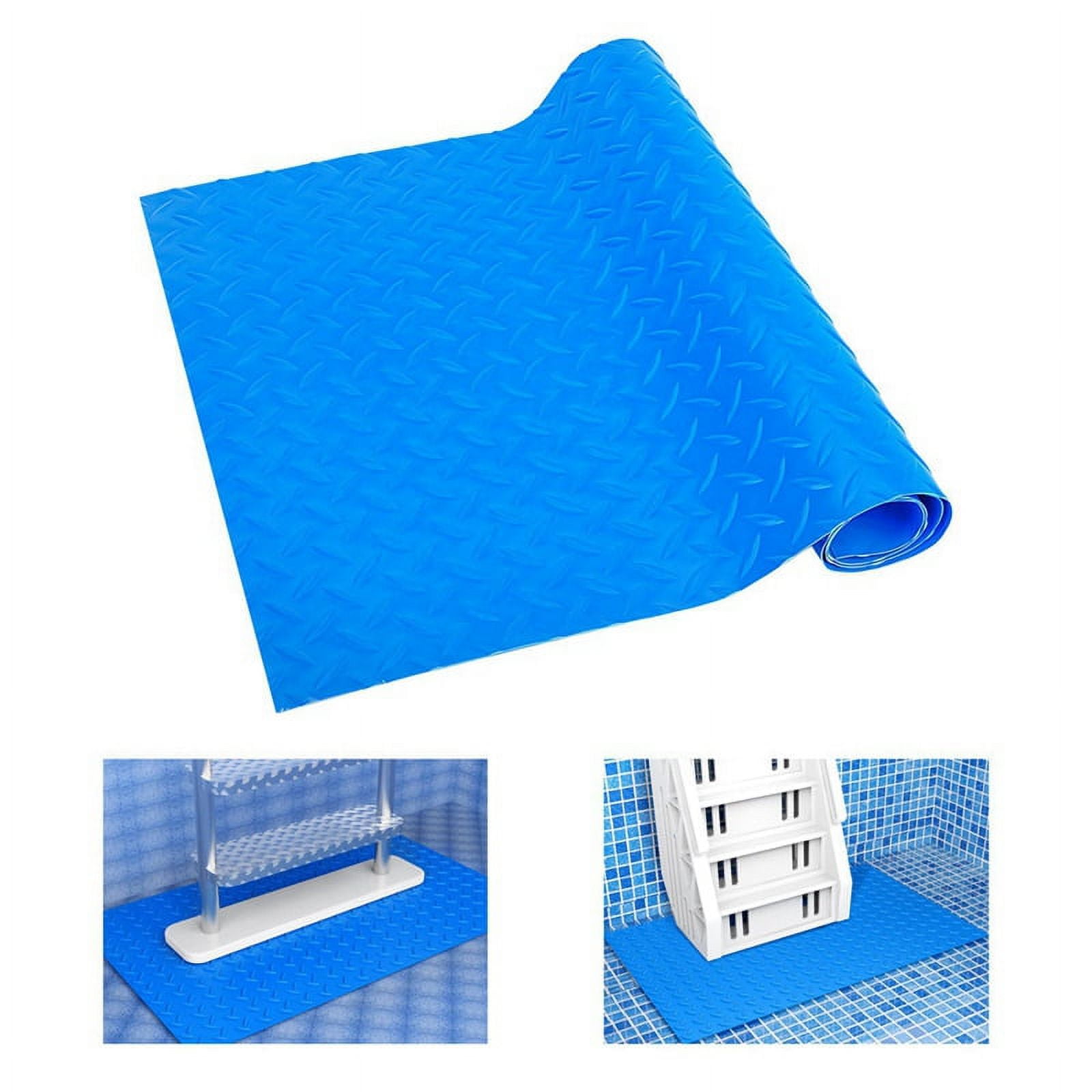 Symkmb 16X36In Pool Ladder Mat-Swimming Pool Step Mat+Non-Slip Texture ...