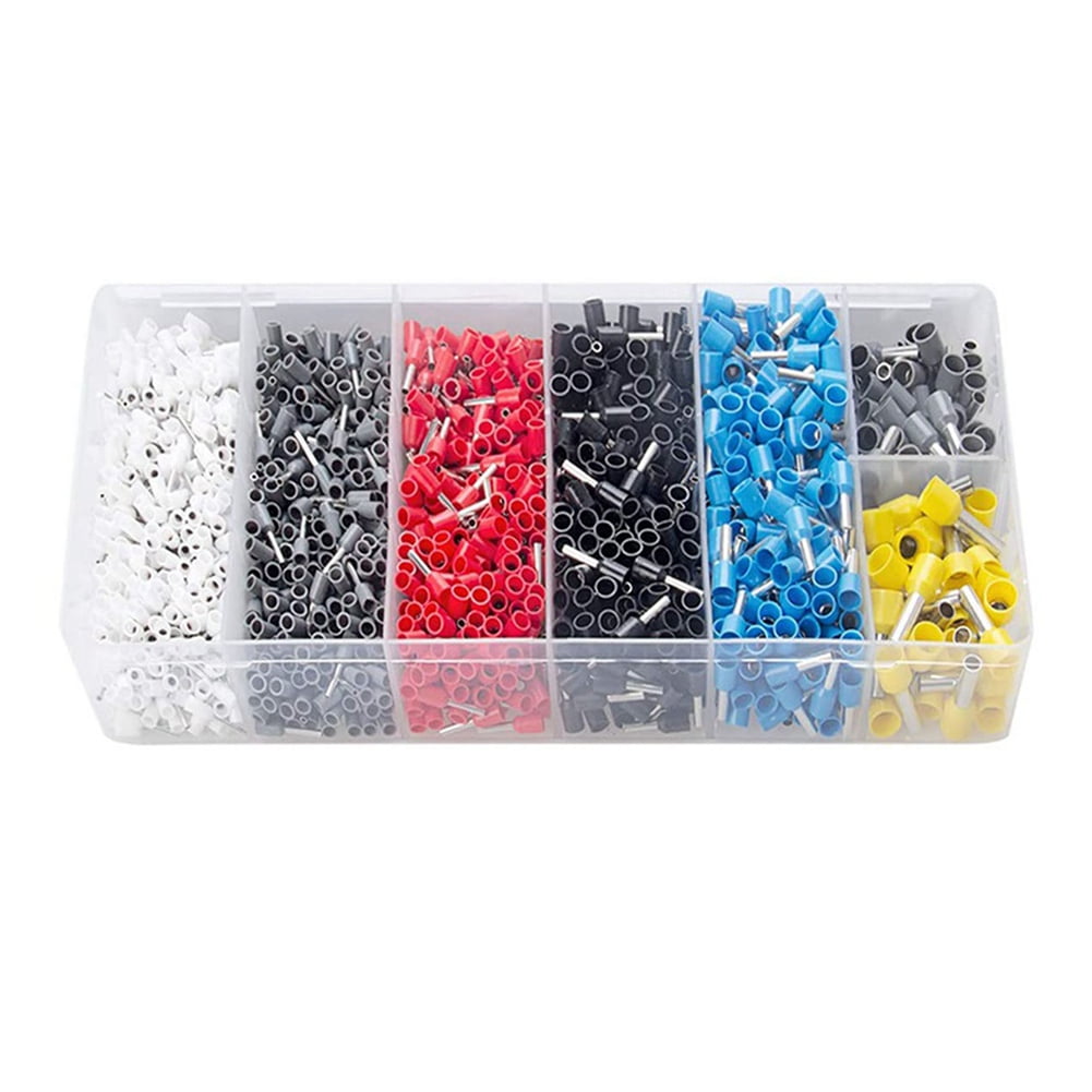 Symkmb 1900Pcs Wire Ferrules Terminals Kit, AWG 22-10 Terminal ...