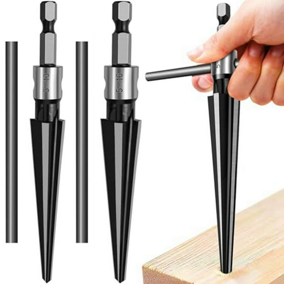 Symkmb 2 Piece Hand/Drill Bit 2 Purposetapered Reamer 6 Slot Hex Reamer ...