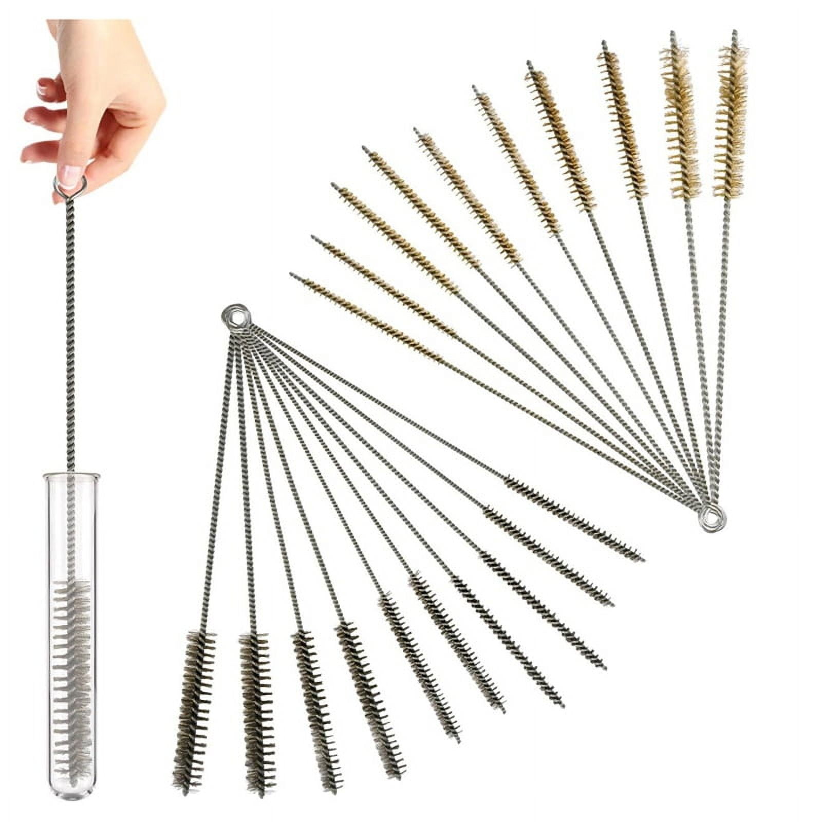 Symkmb 20 Pcs Tube Brush Kit, Stainless Steel/Brass Wire Tube Brushes ...