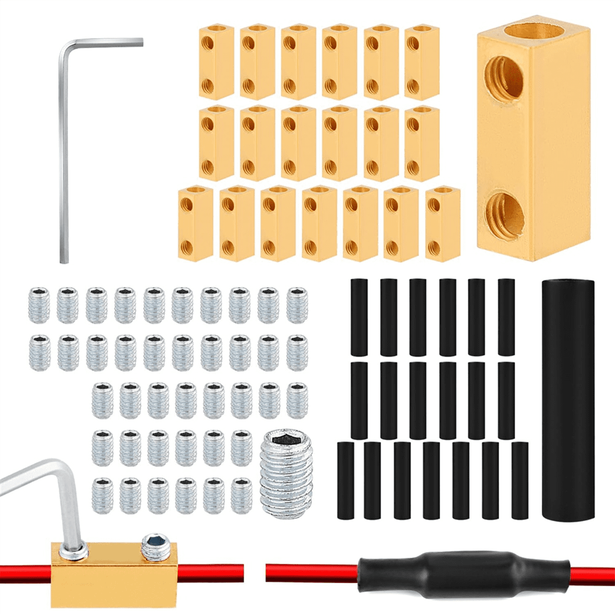 Symkmb 20pcs 8 Gauge Wire Connectors,8 AWG Docking Connector Quick ...