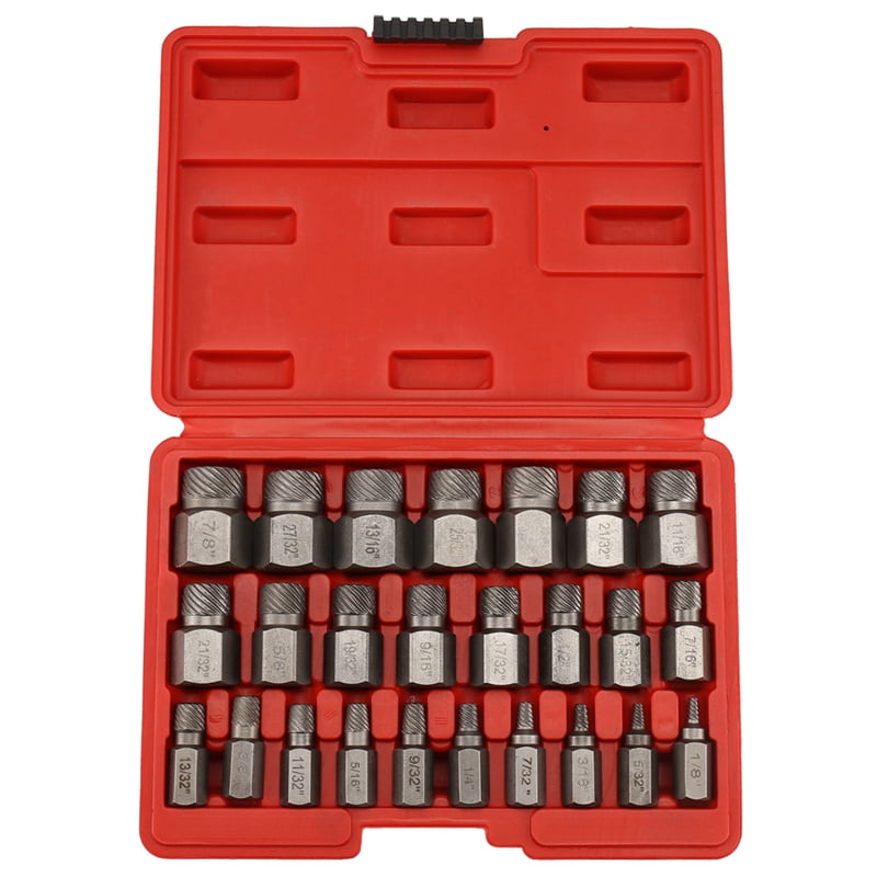 25 Pieces Screw Extractors Hex Shank Imperial Remover Tool for Damaged ...