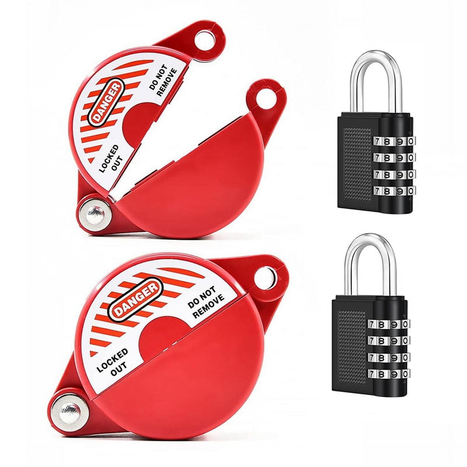 Symkmb 2Pack Gate Valve Lockout Device with Coded Lock for 1 to 2-1/2In ...