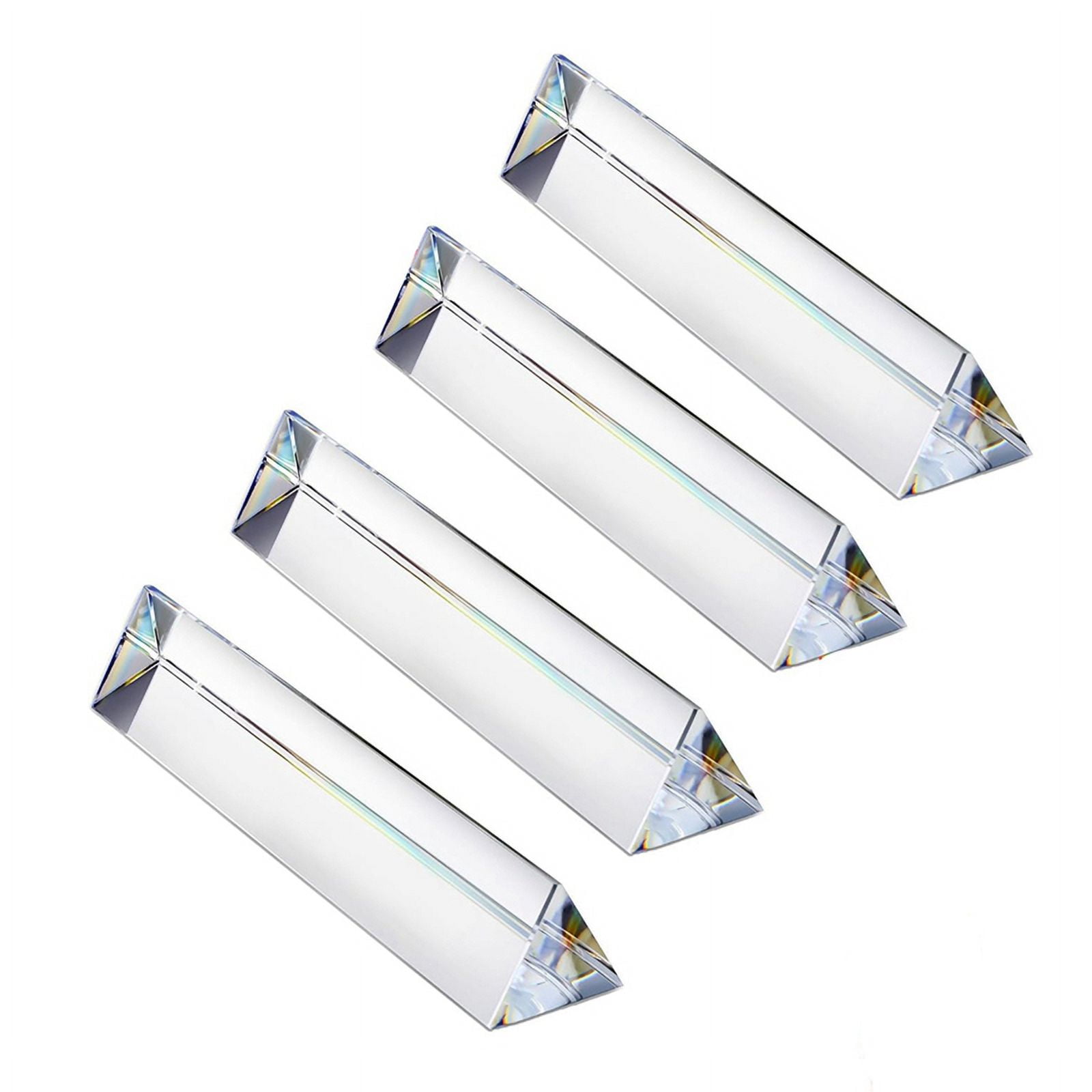Symkmb 4pcs 6 Inch Clear Optical Lens Glass Triangular Prism for ...