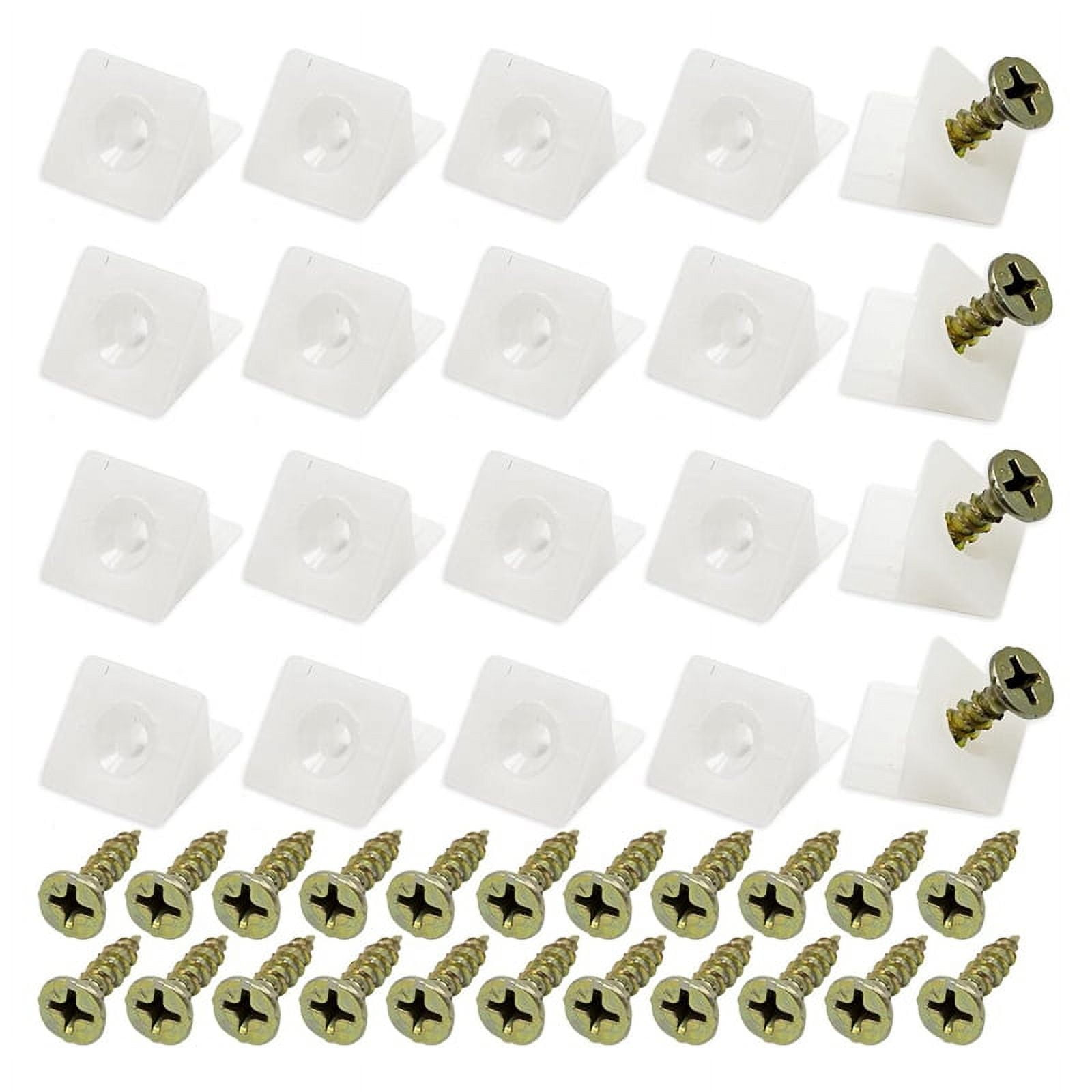 Symkmb 50 Pcs Drawer Supports, White Plastic Drawer Bottom Sagging ...