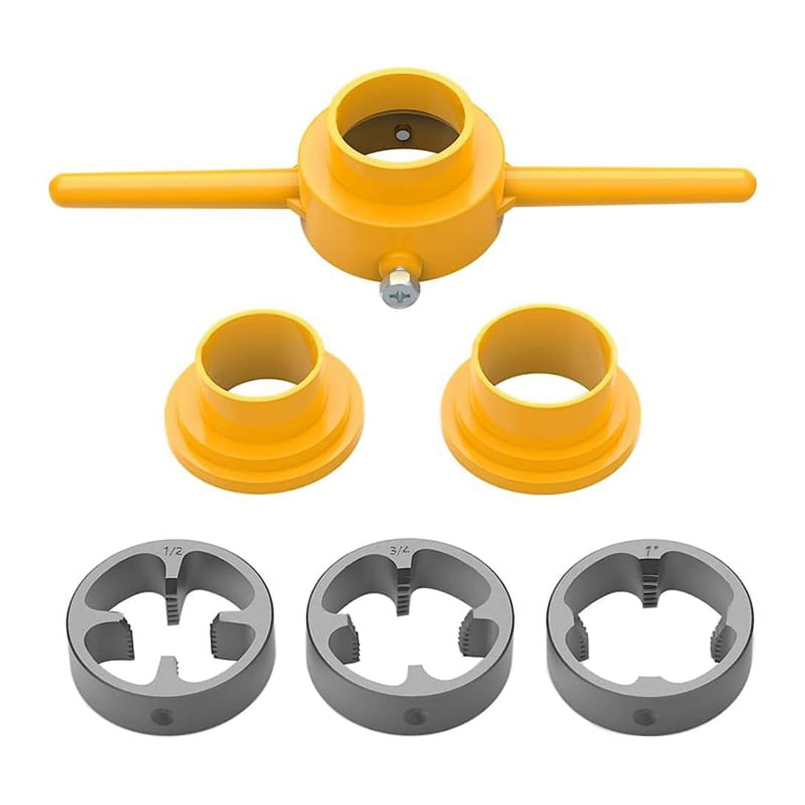 6Pcs PVC Thread Maker Tool Pipe Threader Plumbing Kit Round Die Set ...