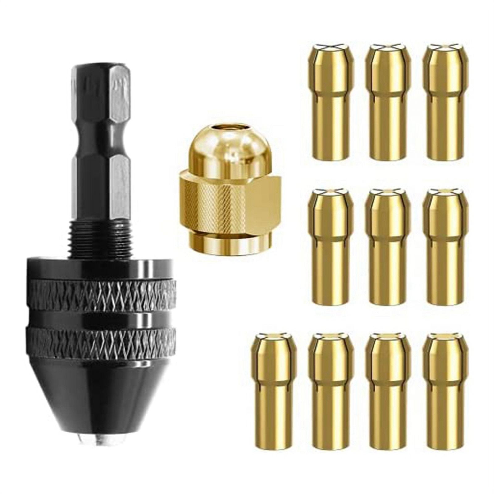 Symkmb Brass Collet Set, 4485 Brass Rotary Tool Accessories with 1/32In ...