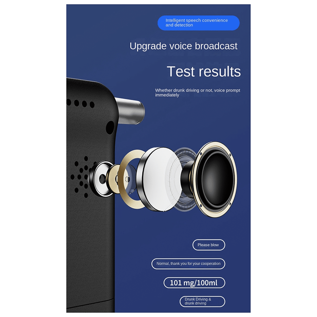 Symkmb Digital Alcohol Tester Professional Alcohol Detector ...