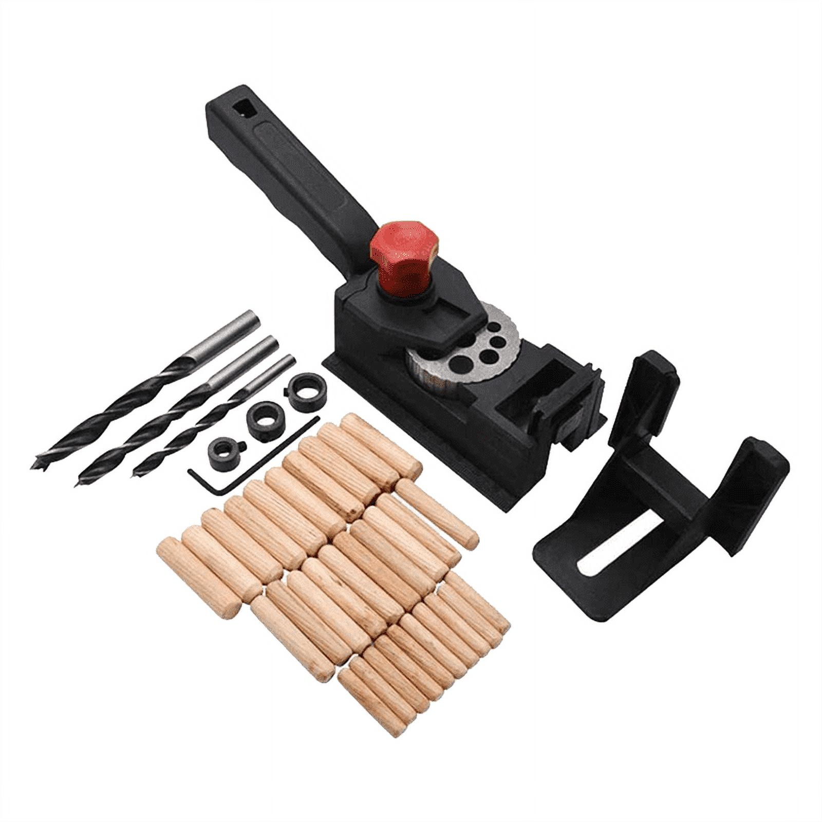 Symkmb Dowel Drill Guide,Adjustable Self Centering Dowel Jig Kit for 3 ...