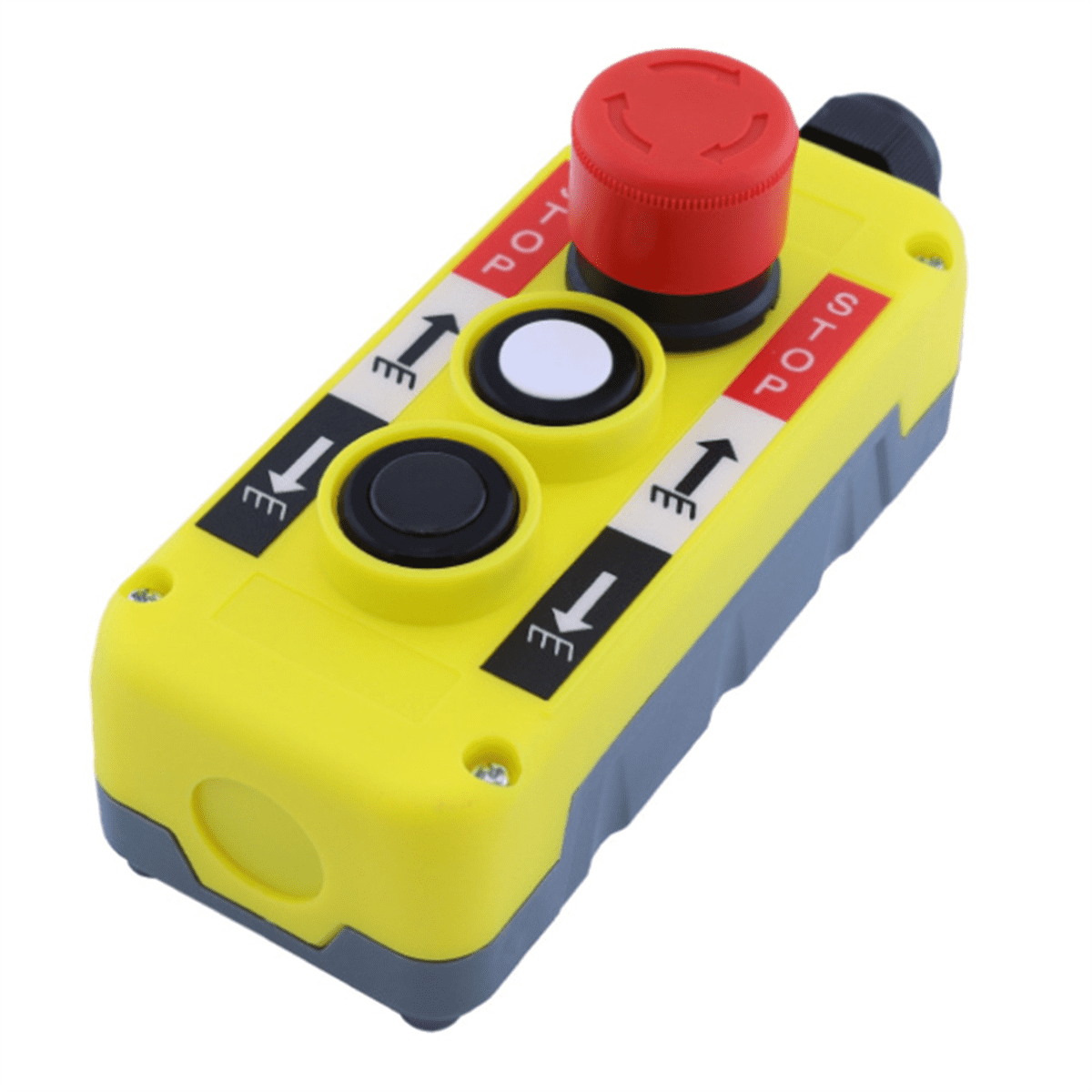 Symkmb Electric Crane Remote Control Push Button Emergency Stop Switch Rainproof UP Down Hoist ...
