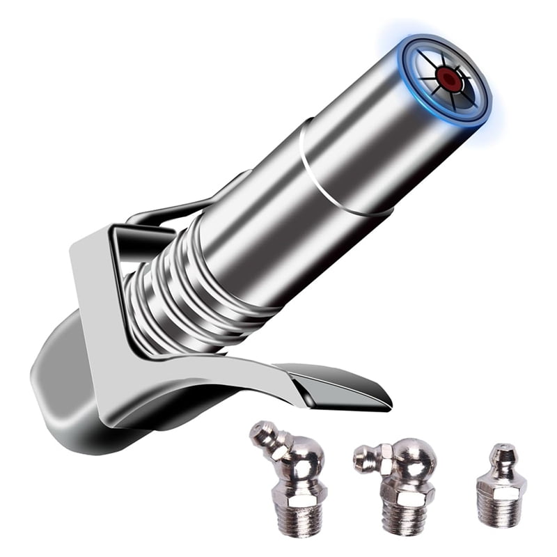 Symkmb GreaseGun Coupler, 8 Locking Jaws 12000PSI Quick Release Grease Tip, Fits All 1/8 Inch ...