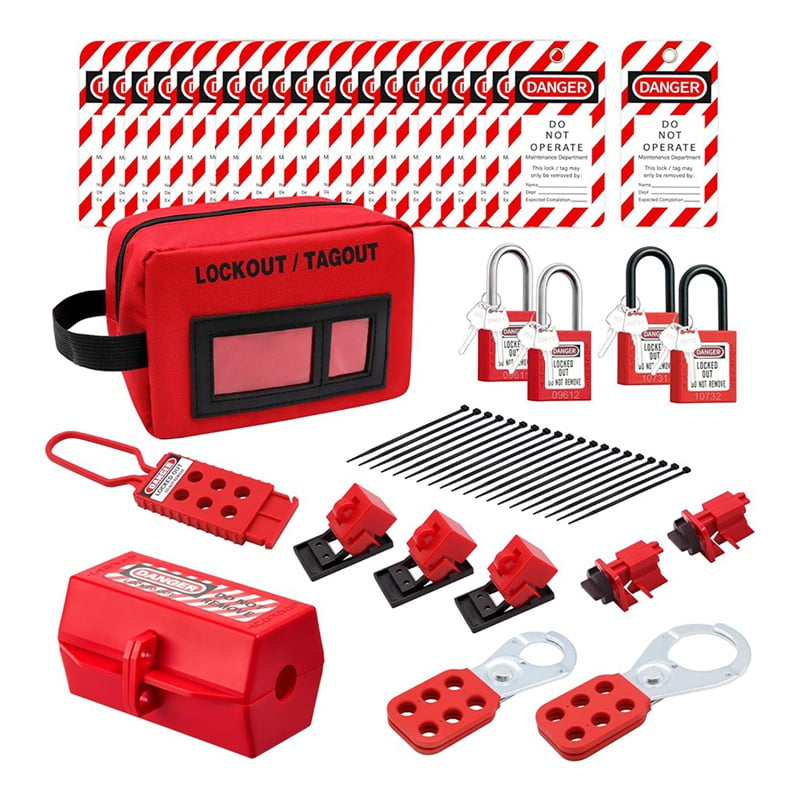 Symkmb Lockout Tagout Kit Lockout Hasps,Safety Padlocks,Plug Lockout ...