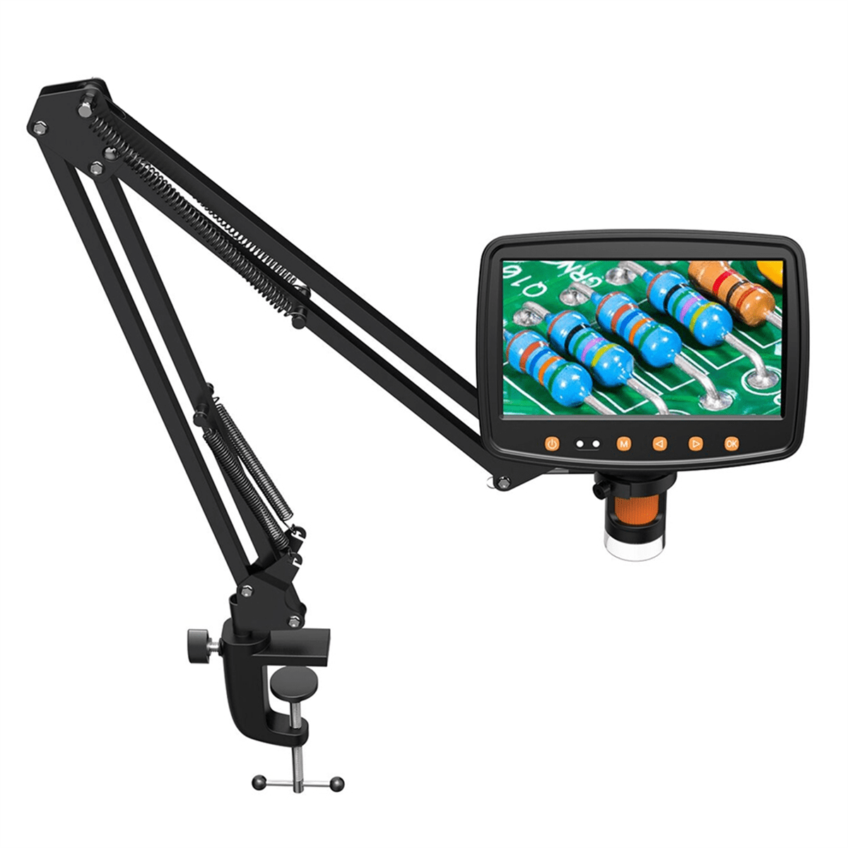 Symkmb RIEVBCAU Flexible Microscope Arm Stand,Adjustable Metal Bracket ...