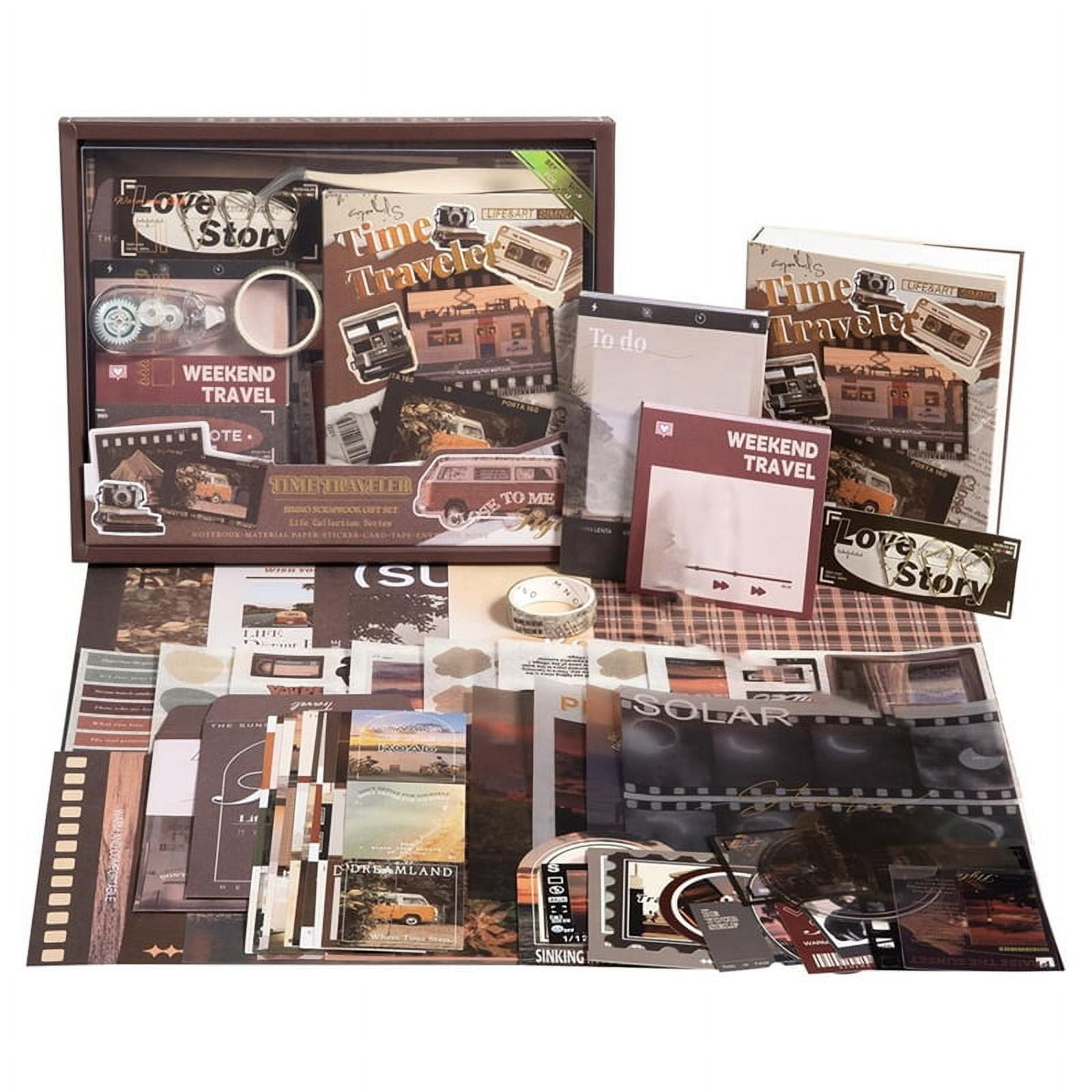 Symkmb Scrapbook Photo Album Supplies Kit, Aesthetic Vintage Junk ...