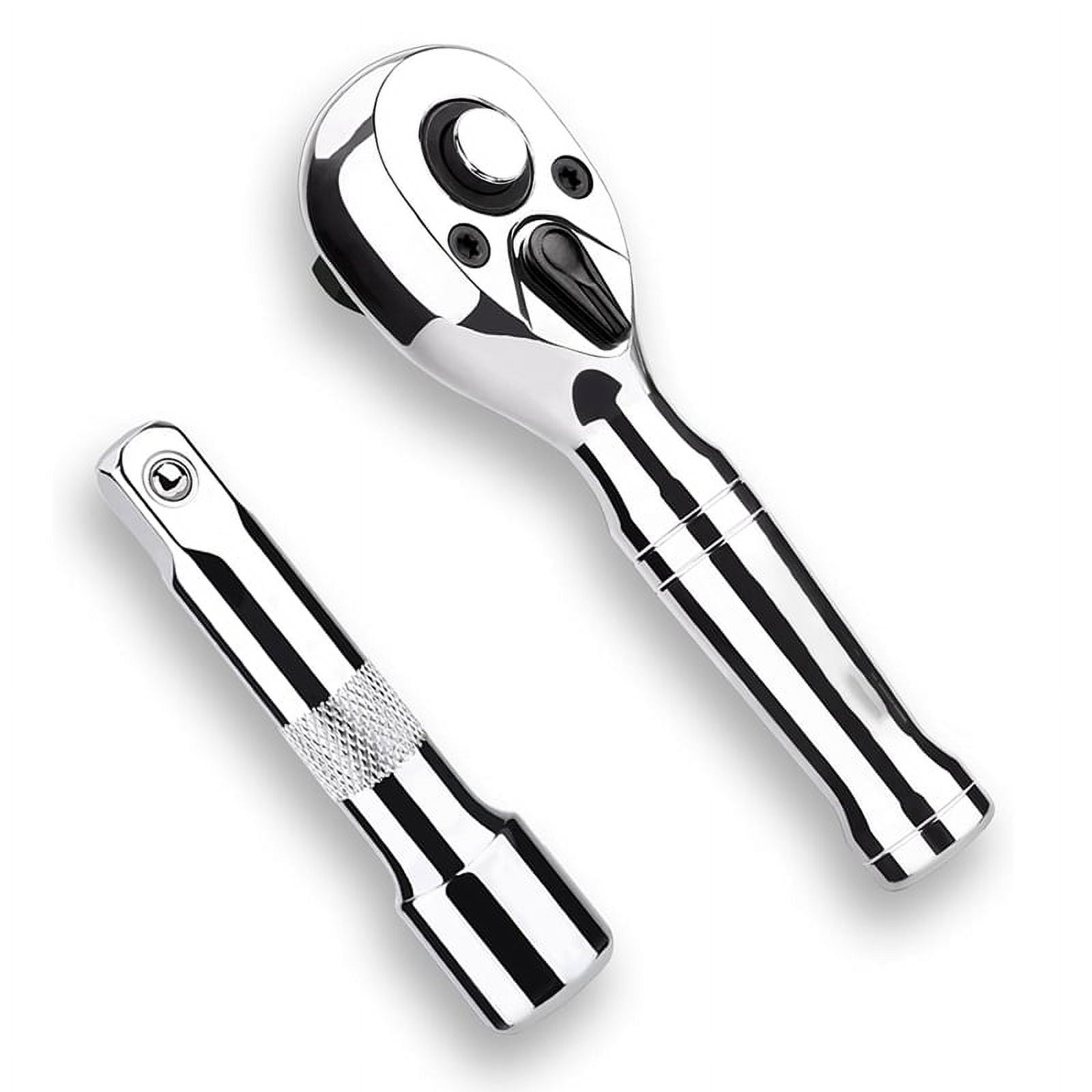 Stubby Ratchet Set-3/8In Drive Ratchet Handle with Extension Bars,72-T ...