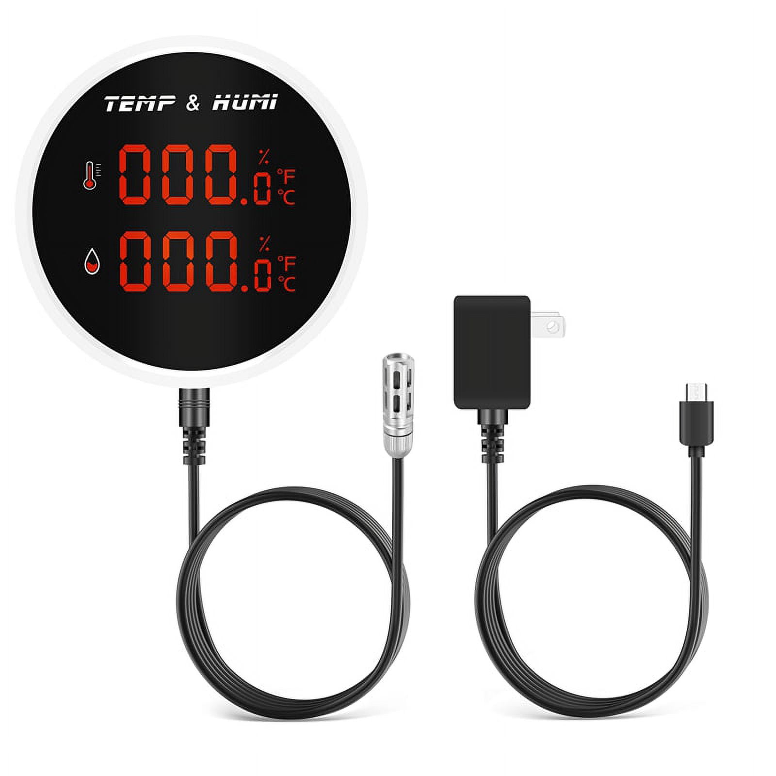 Symkmb Tuya WiFi Temperature and Humidity Sensor External Probe LCD ...