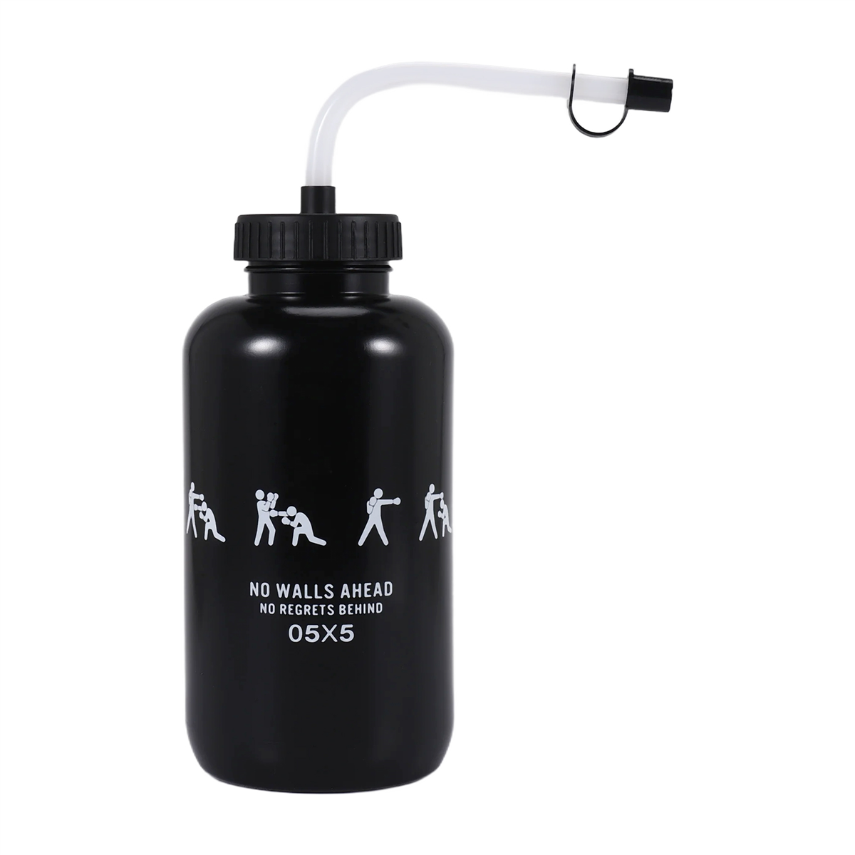 Symkmb Water Bottle with Long Straw Free Plastic Goalie Boxing Water ...